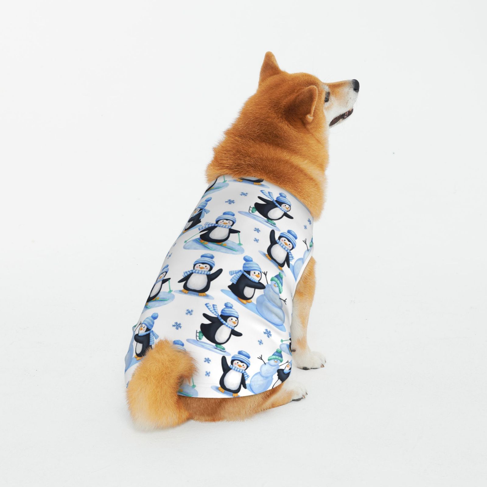 Daiia Playful Penguins and Snowmen Pattern Dog Clothes Dogs Cats ...