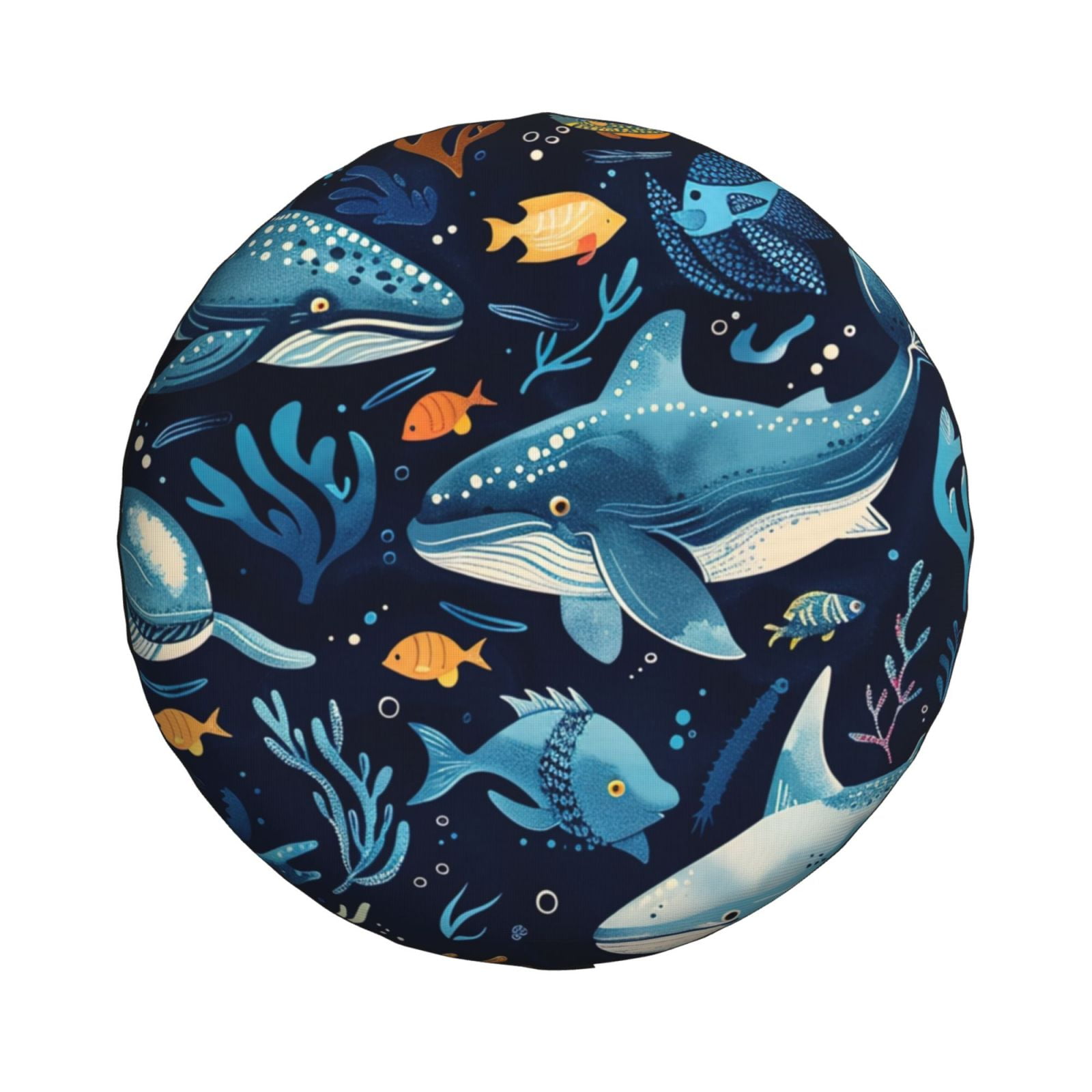 Daiia Playful Whales Underwater Scene Tire Covers , Travel Trailer ...