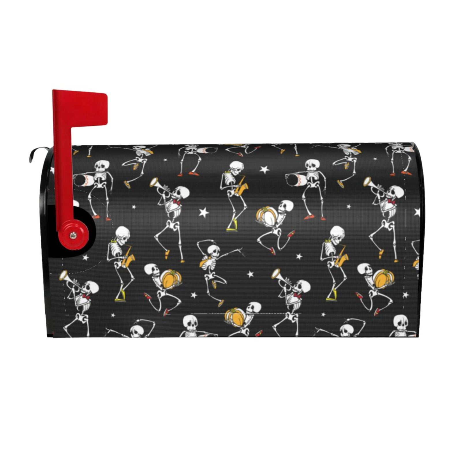 Daiia Playing Music Skeletons Mailbox Cover , Magnetic Welcome Mailbox ...