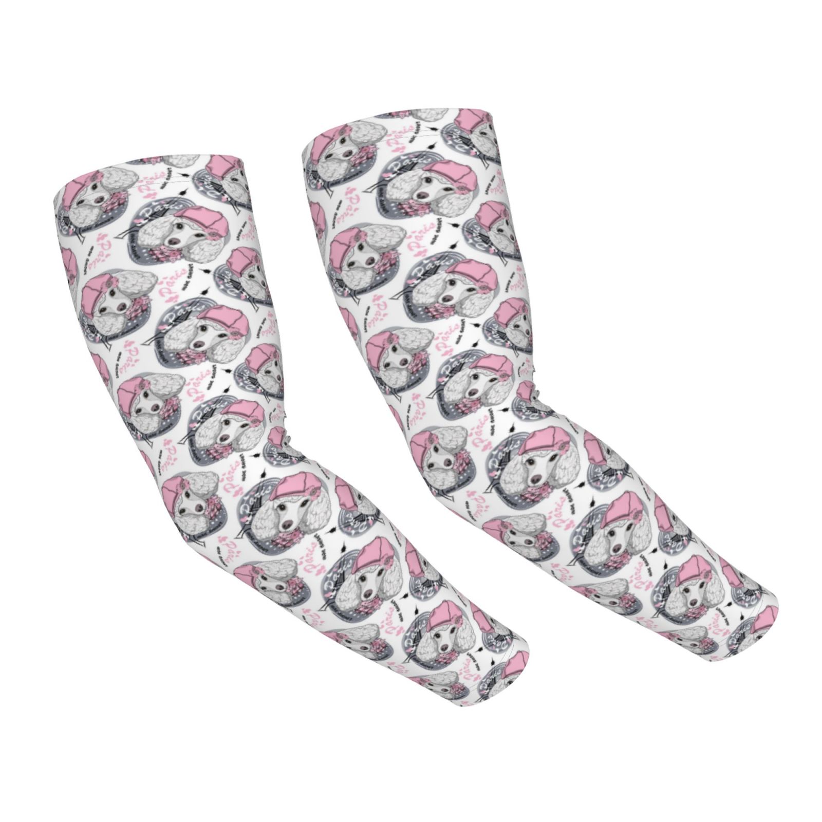 Daiia Poodle Dog UV Sun Protection Arm Sleeves - Cooling Compression ...