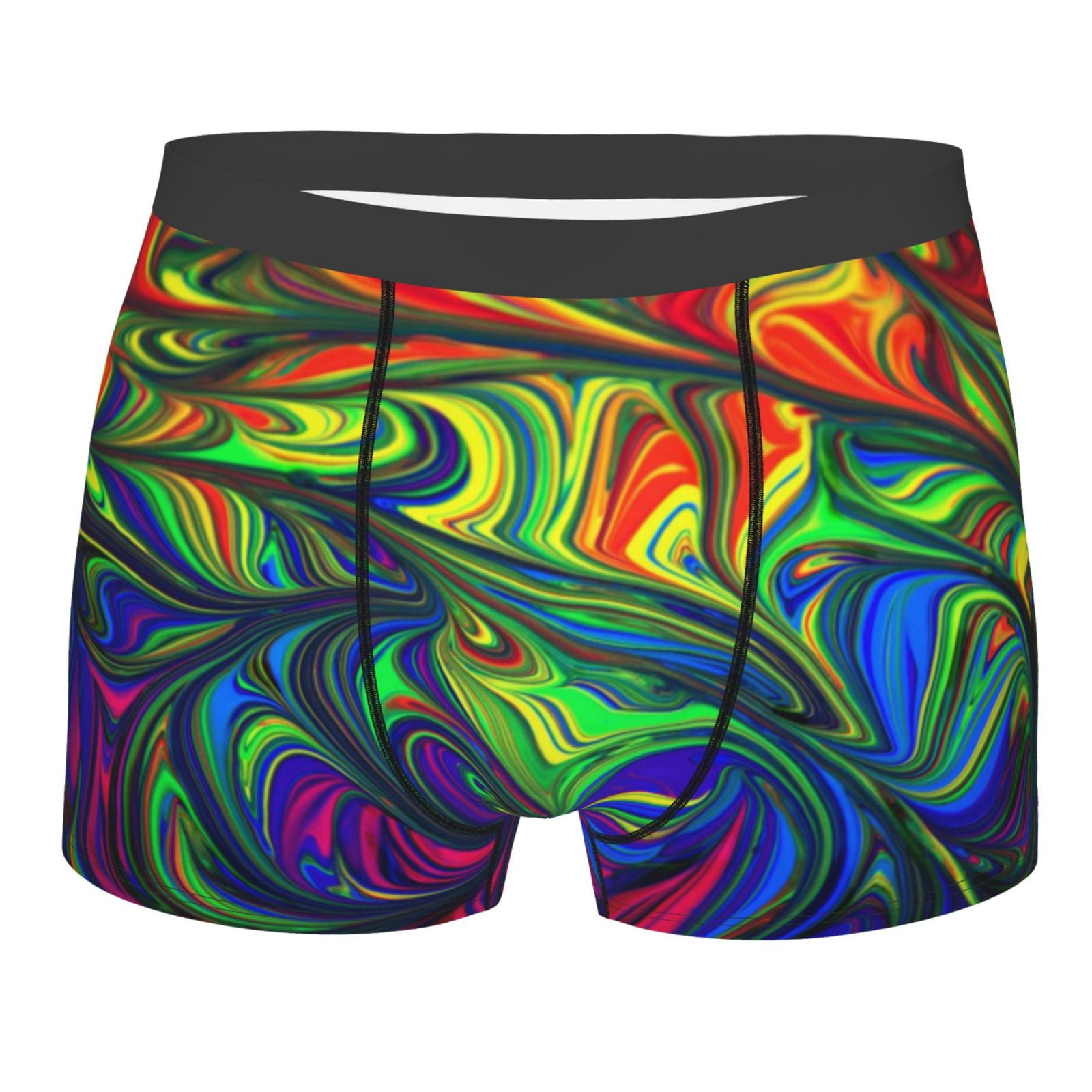 Daiia Pride Rainbow Men's Underwear Boxer Briefs, Cotton Stretch ...