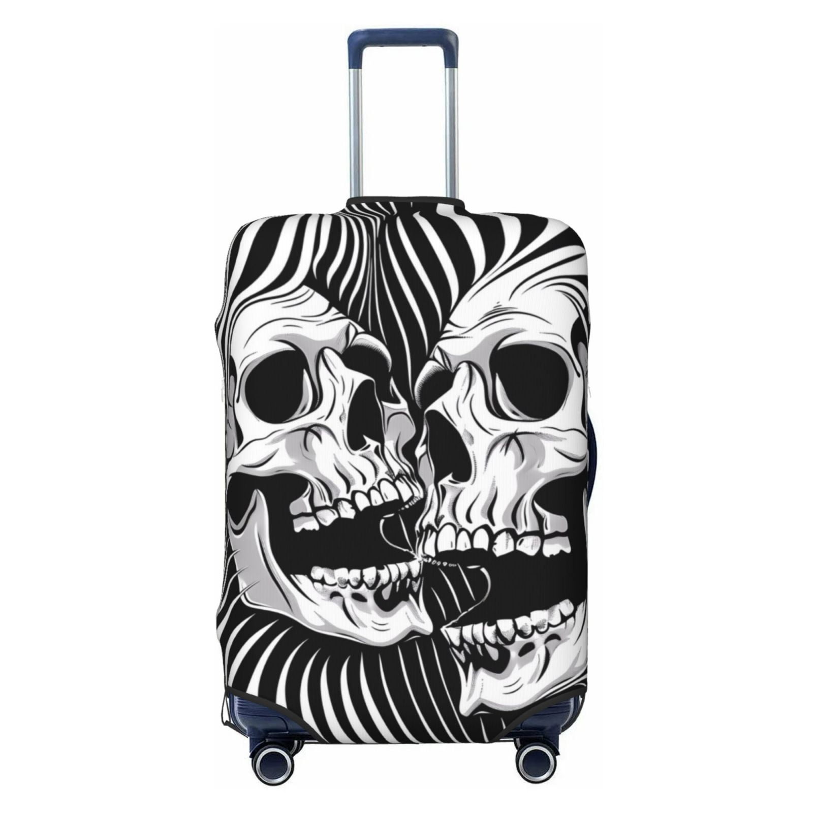 Daiia Psychedelic Skull Illusion Art Luggage Cover, Thickened Washable ...