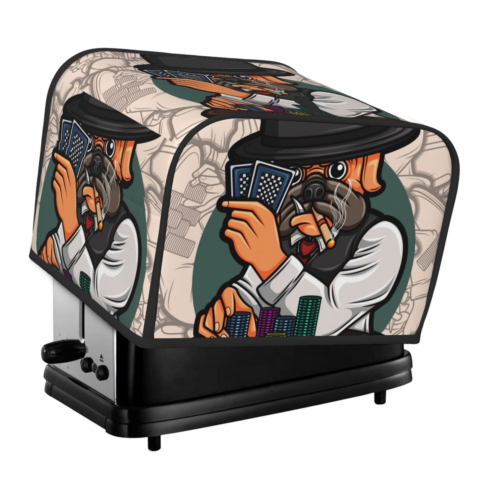 Daiia Pug Dog Pattern 4 slice Toaster Cover, Toaster Appliance Dust ...
