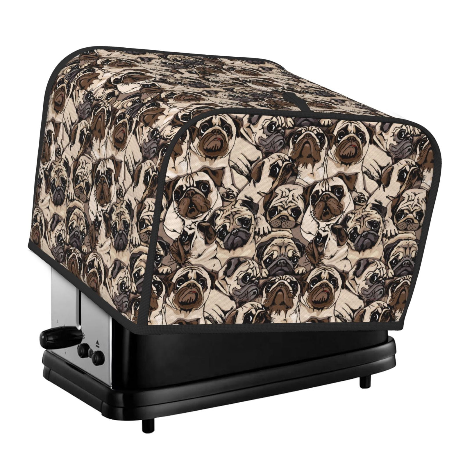 Daiia Pug Pattern 4 slice Toaster Cover, Toaster Appliance Dust-proof ...