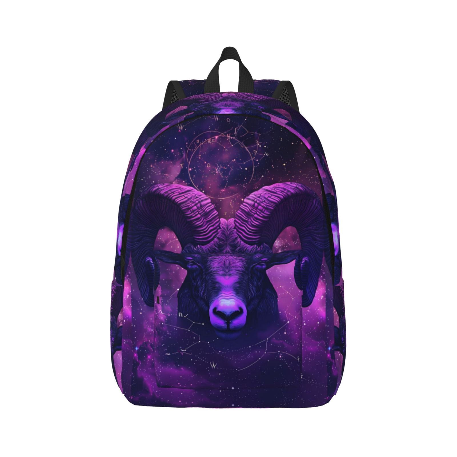 Daiia Purple Starry Sky Antelope Vintage Canvas Backpack for Men and ...