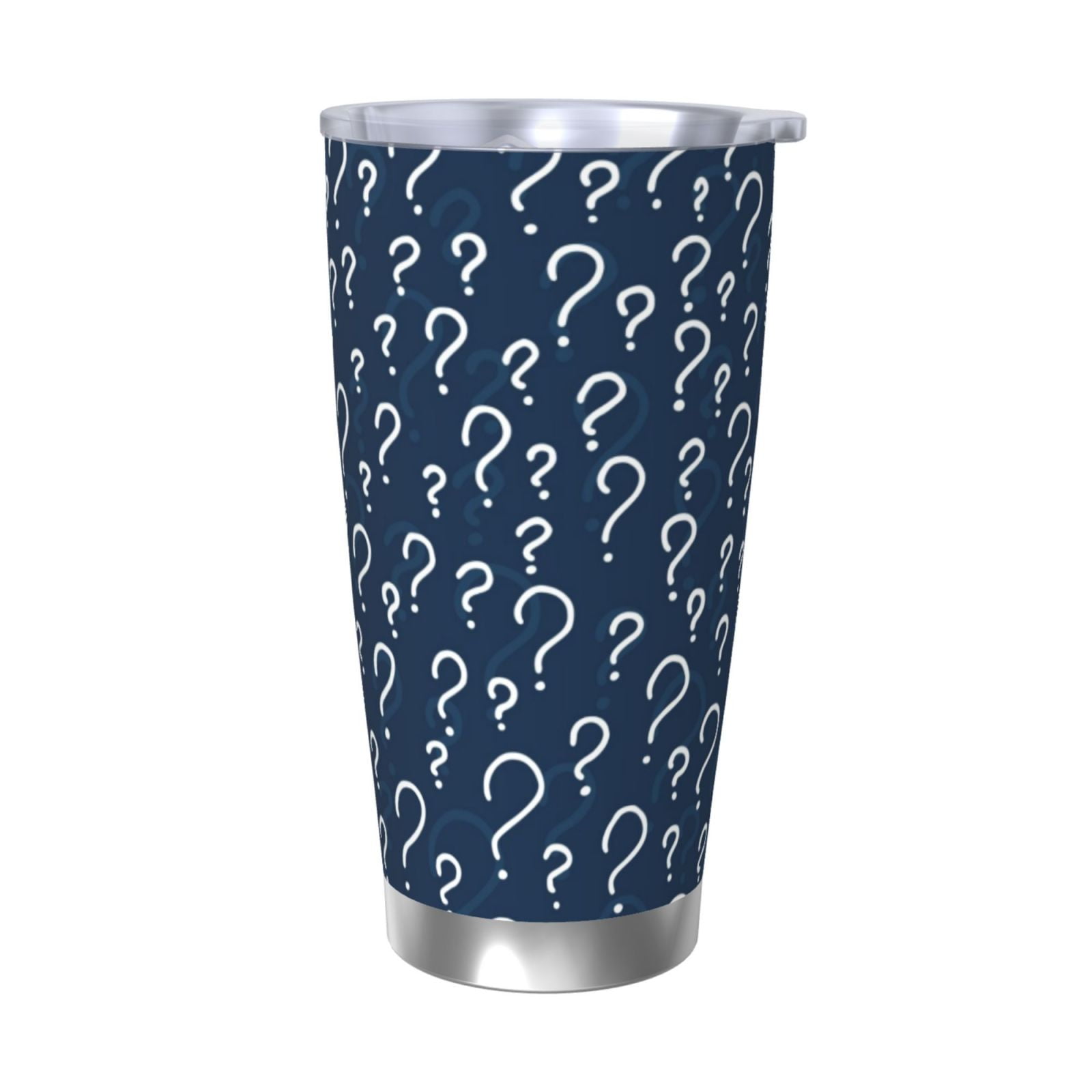 Daiia Question Marks Printed 20oz Insulated Coffee Cup with Straw ...