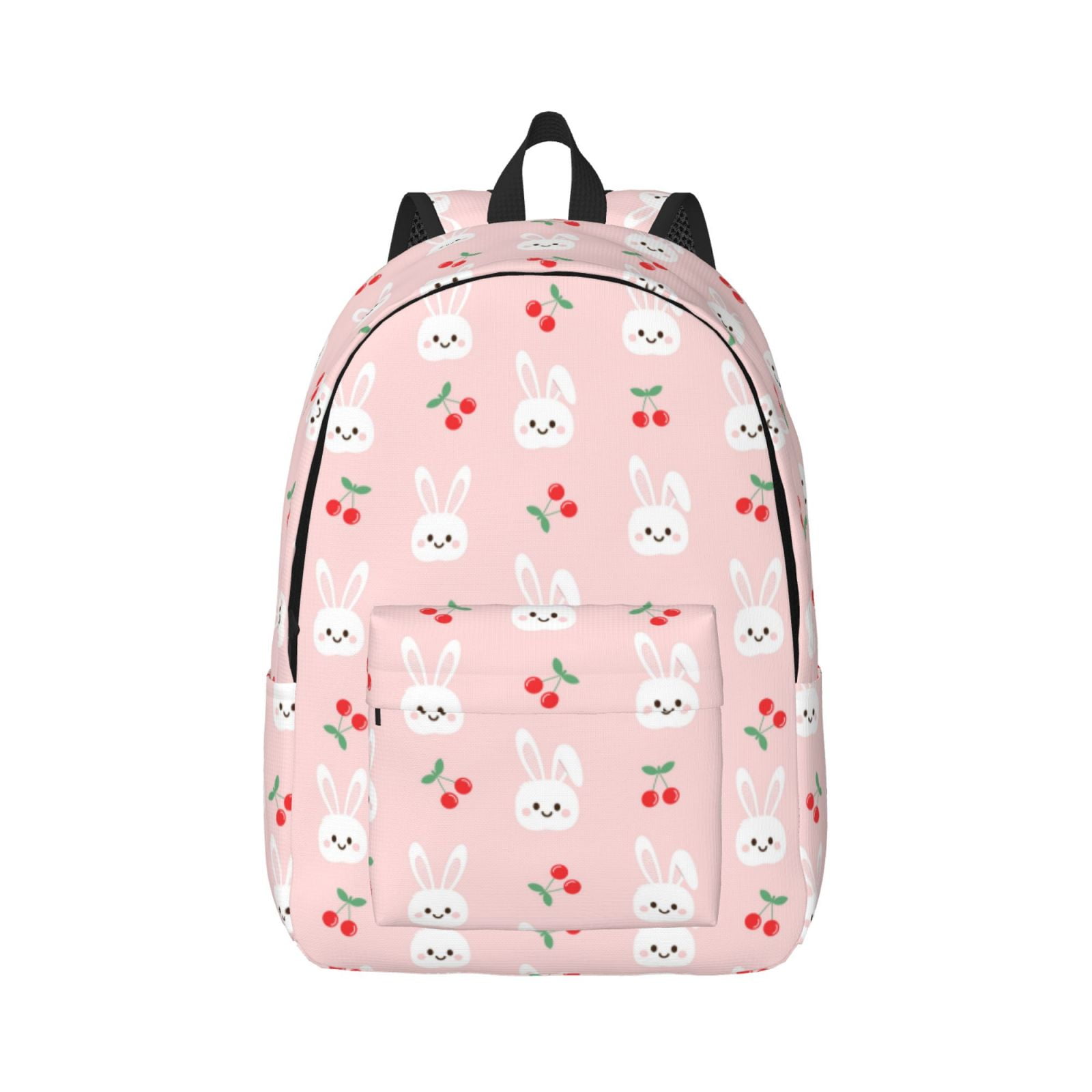 Daiia Rabbit And Cherry Vintage Canvas Backpack for Men and Women ...