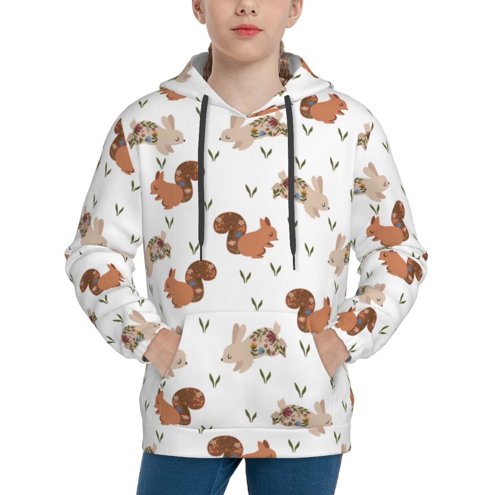 Daiia Rabbit And Squirrel for Boys Fashion Hoodies & Sweatshirts with ...