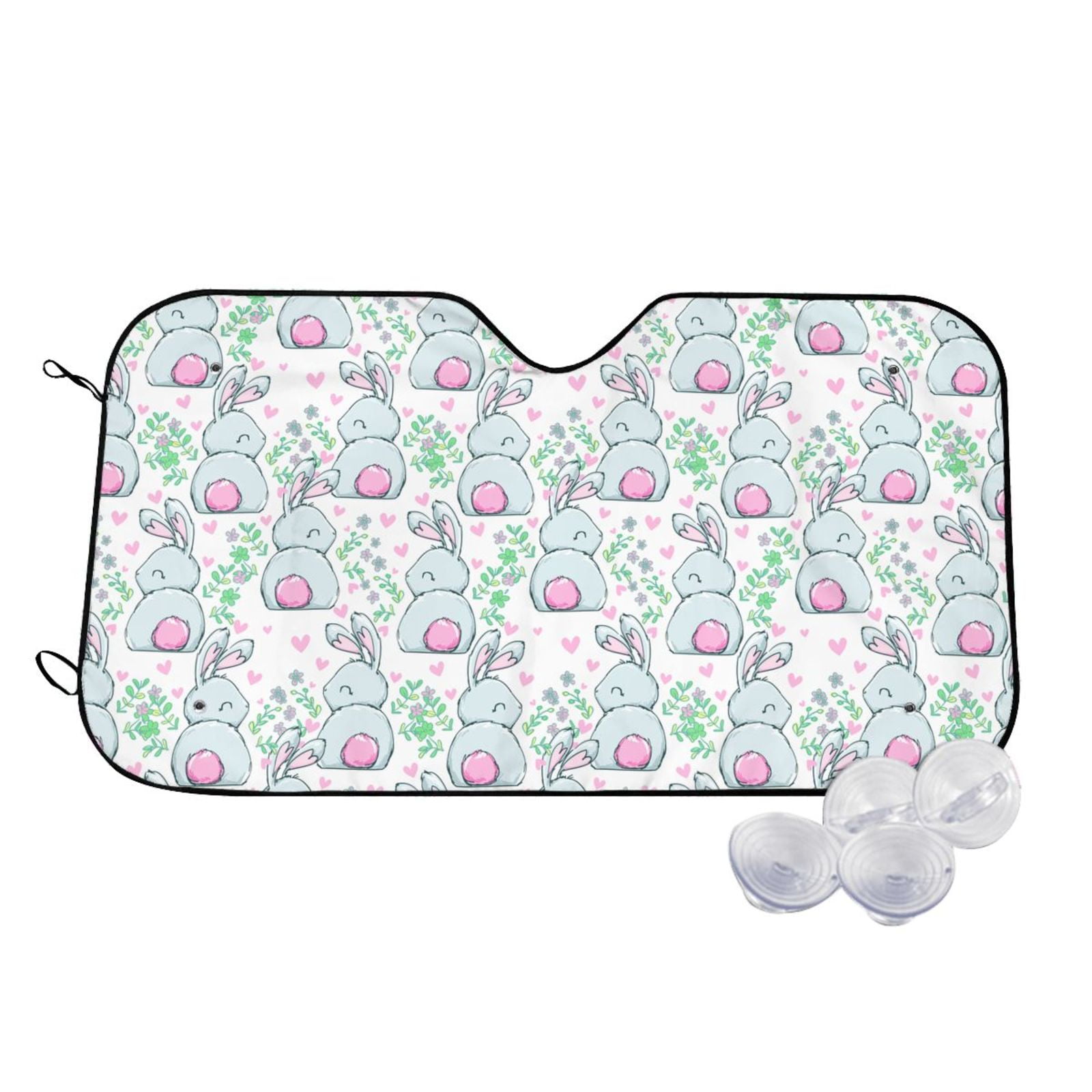 Daiia Rabbit Back View Windshield Sun Shade for Car SUV Truck (Medium ...