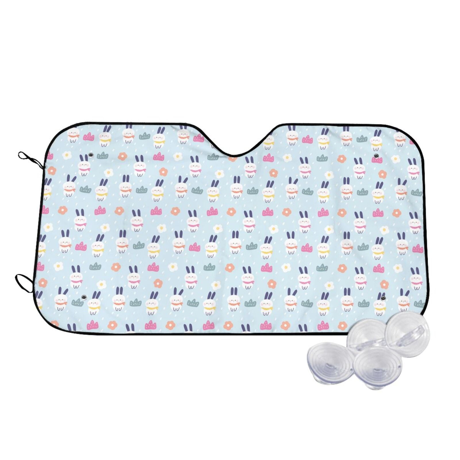 Daiia Rabbit In The Rain Windshield Sun Shade for Car SUV Truck (Small ...