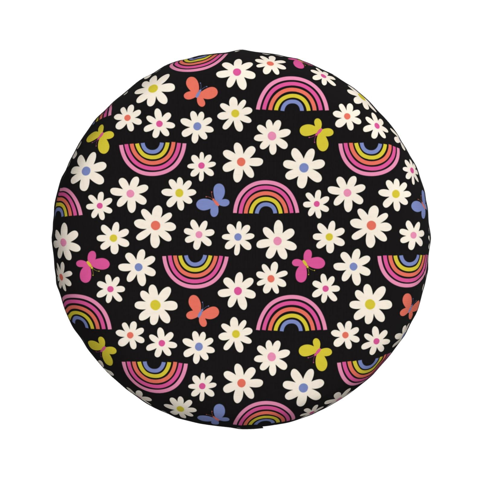 Daiia Rainbow Flowers Tire Covers , Travel Trailer Camper Truck SUV ...