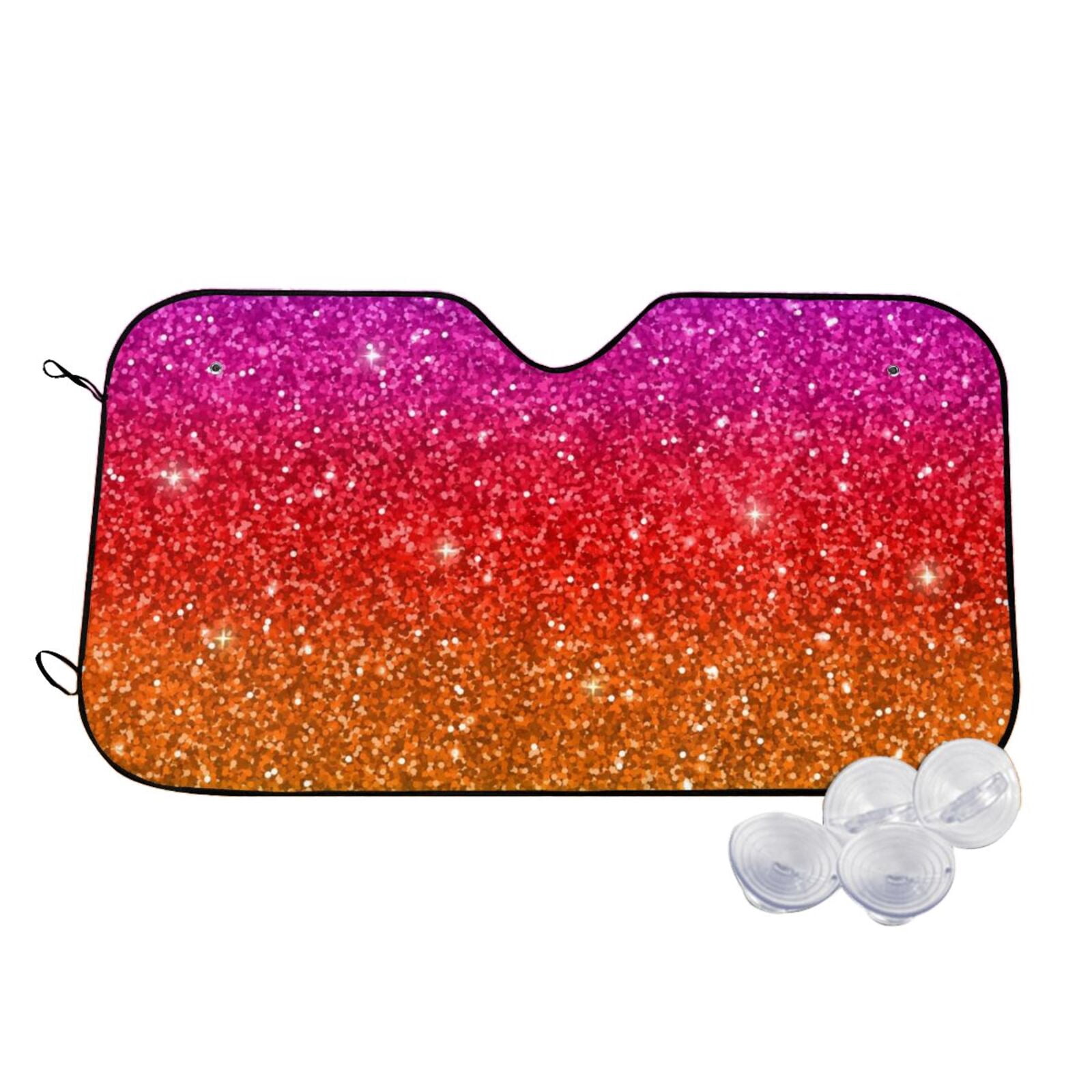Daiia Rainbow Glitter Windshield Sun Shade for Car SUV Truck (Small ...