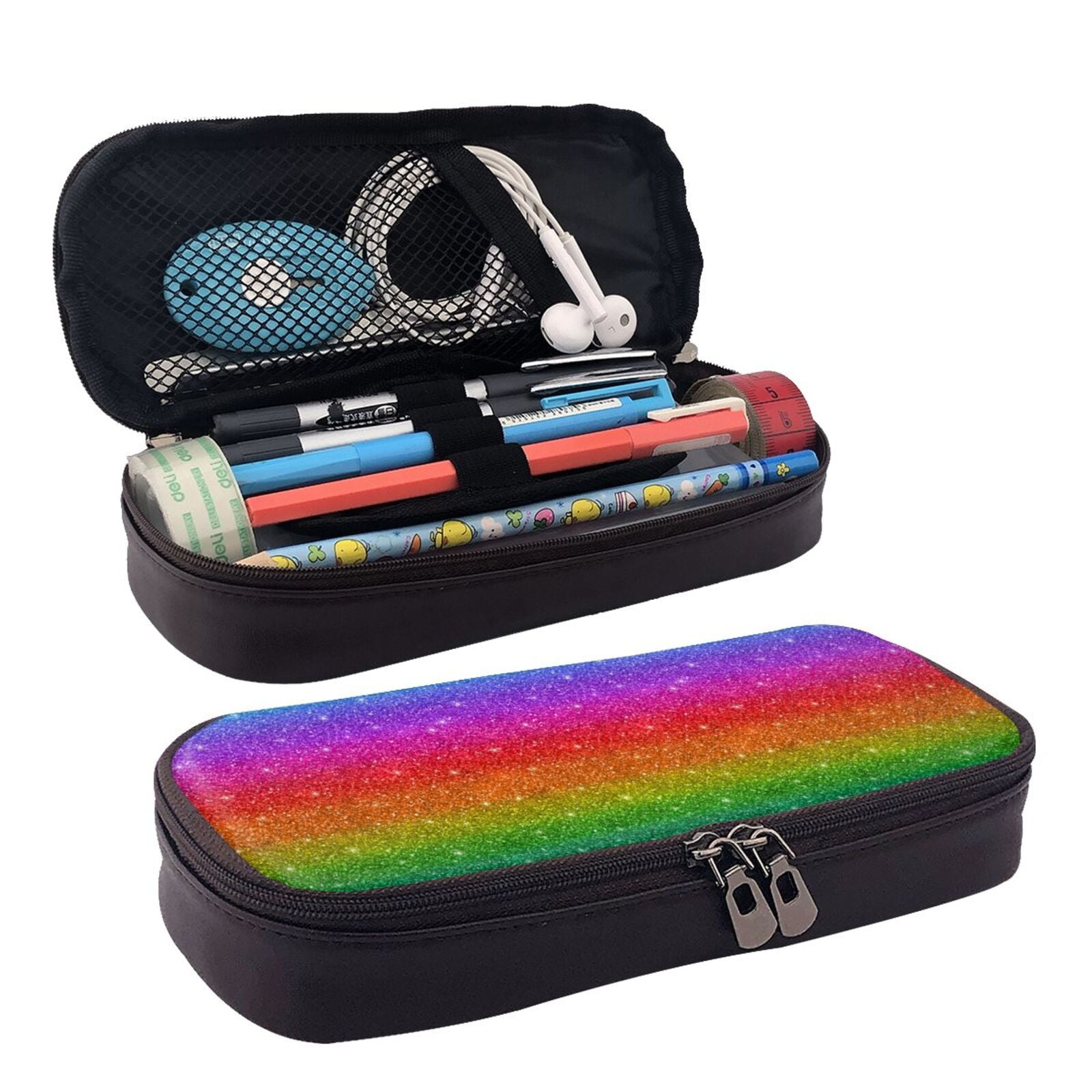 Daiia Rainbow Glitterlarge Capacity Pencil Case Pouch, Big Capacity ...