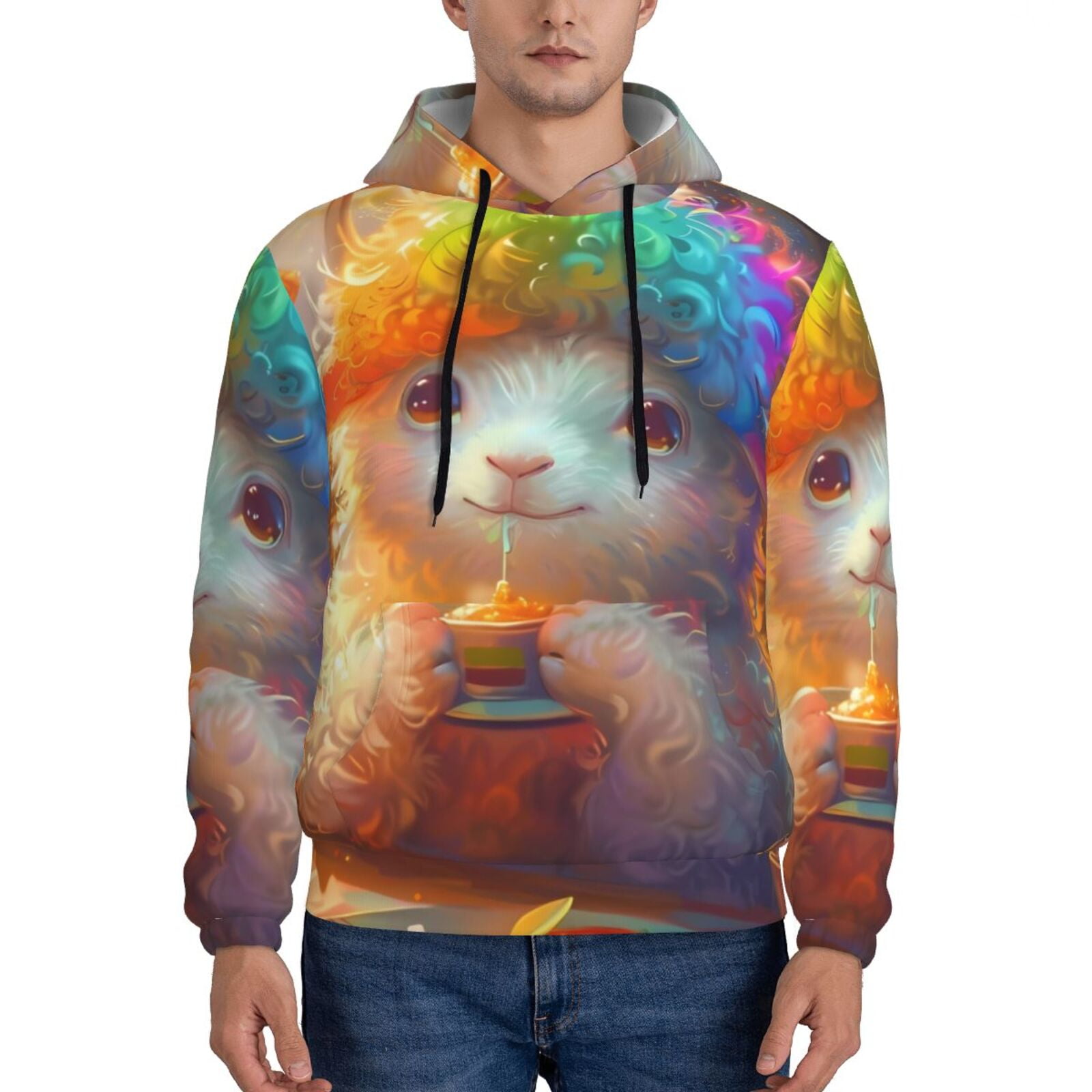 Daiia Rainbow Lamb Breakfast for Men's Fashion Hoodies & Sweatshirts ...