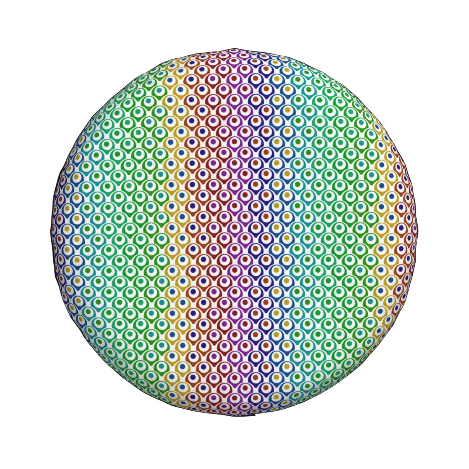 Daiia Rainbow Peacock Feathers Tire Covers , Travel Trailer Camper ...