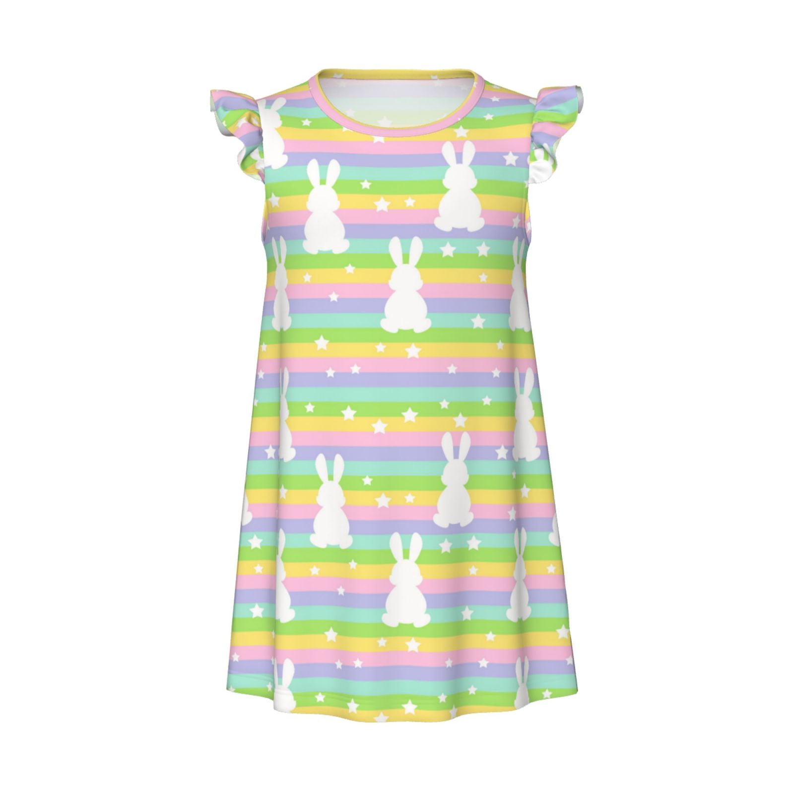 Daiia Rainbow Rabbit Girls Nightgowns, Unicorn Nightgown Princess ...