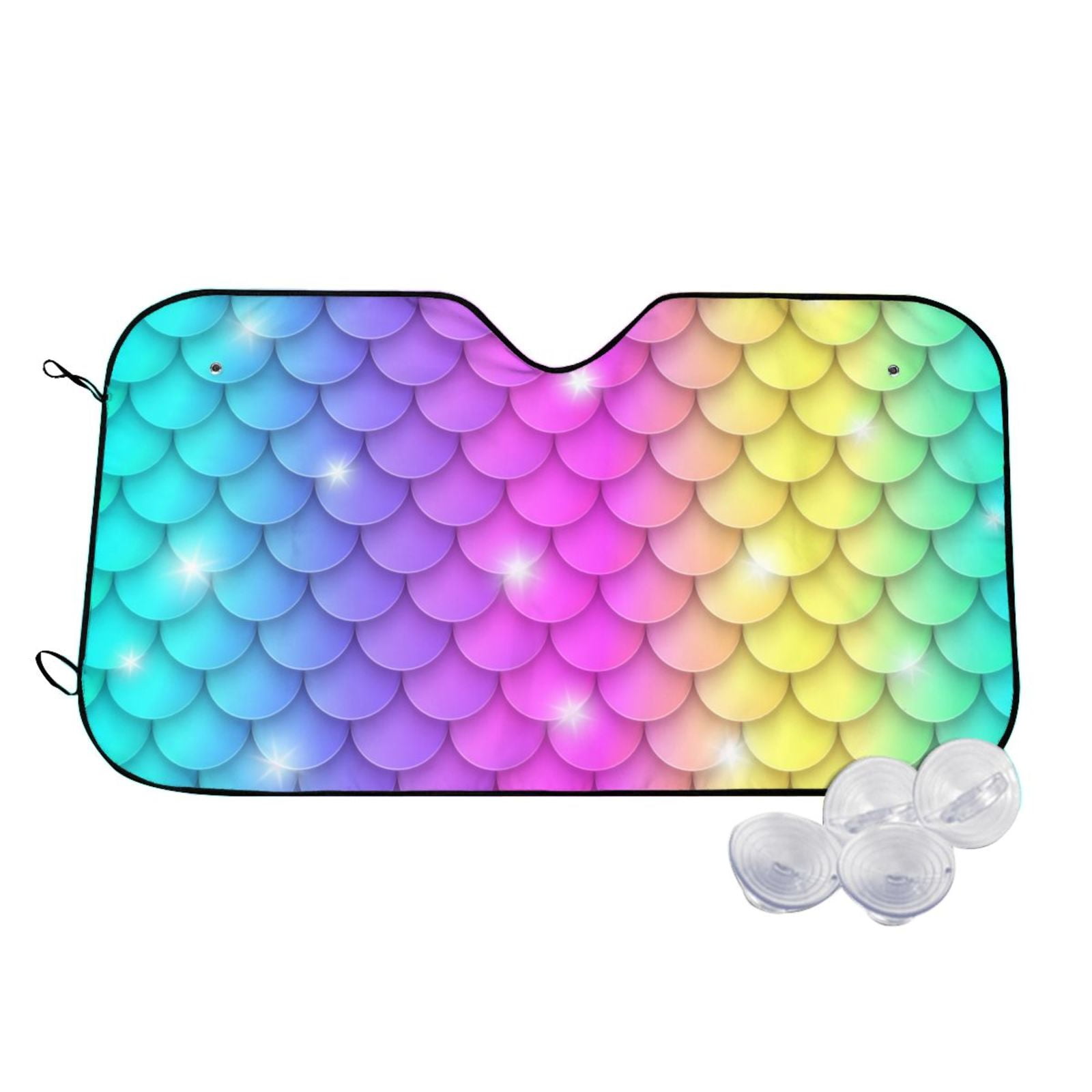 Daiia Rainbow Scales2 Windshield Sun Shade for Car SUV Truck (Small ...