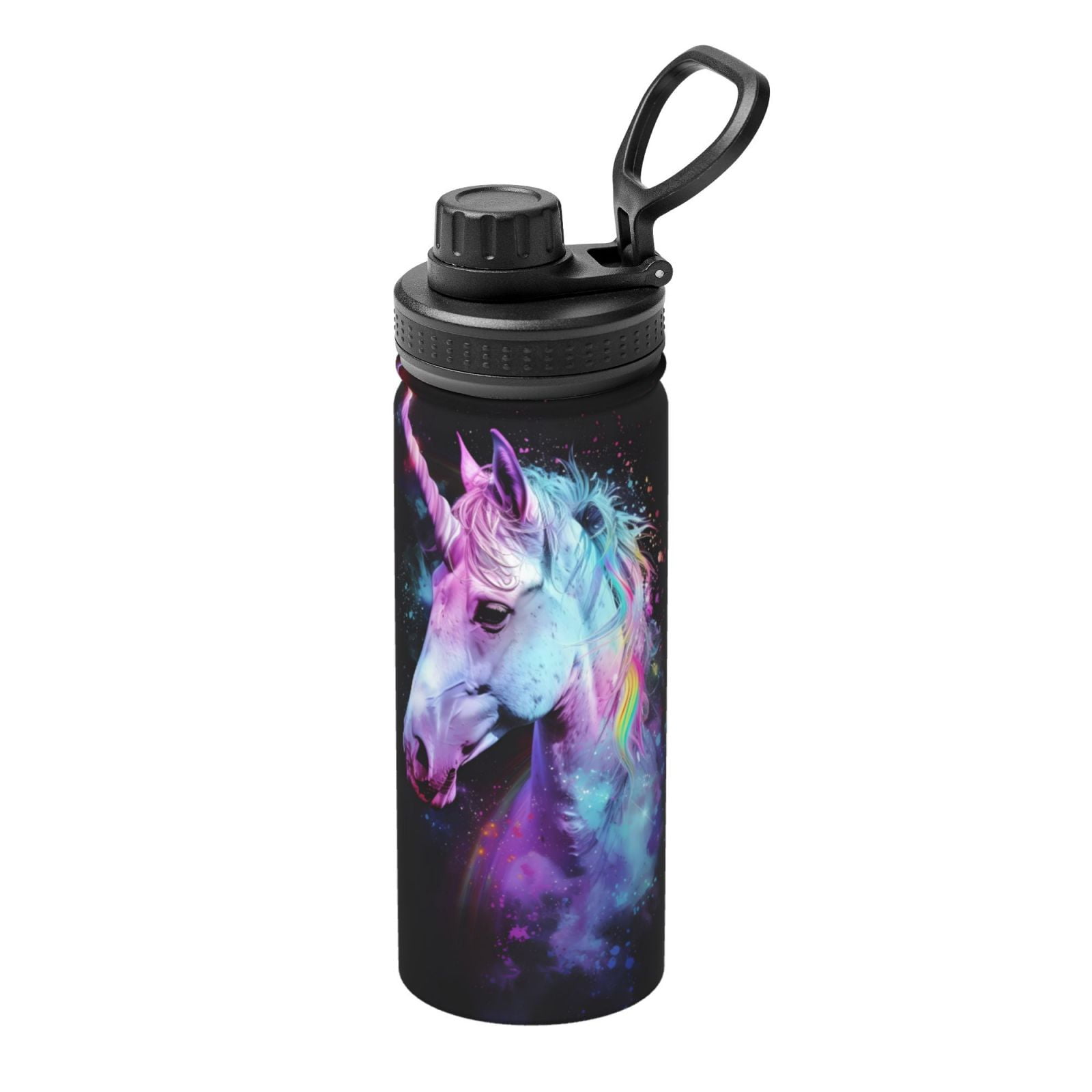 Daiia Rainbow Spotted White Horse Printed 18 OZ Sports Insulated Kettle ...