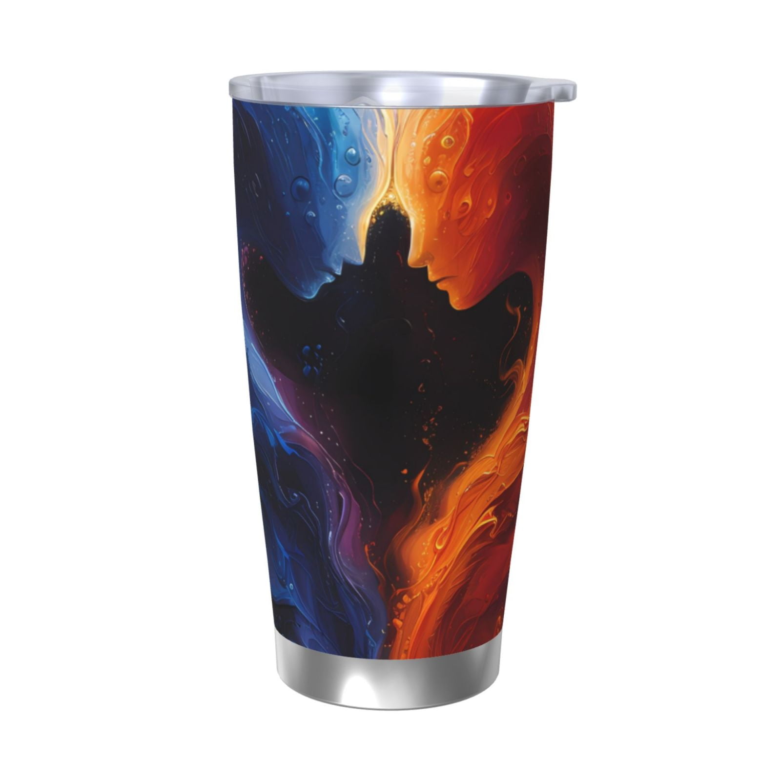 Daiia Red And Blue Abstract Printed 20oz Insulated Coffee Cup with ...