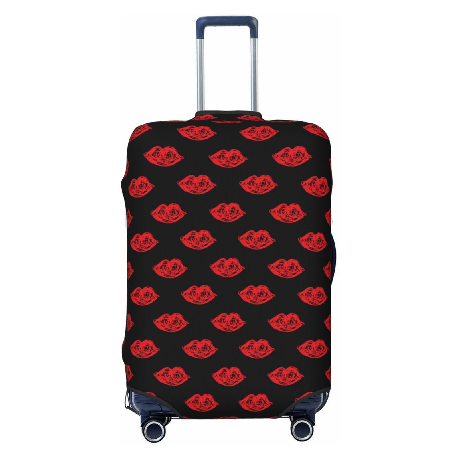 Daiia Red Beautiful Lips Luggage Cover, Thickened Washable Travel ...