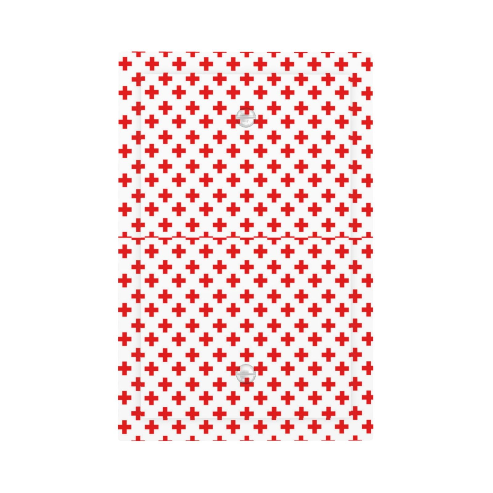 Daiia Red Cross Pattern Decorator Wall Plate Child Safe Outlet Cover ...
