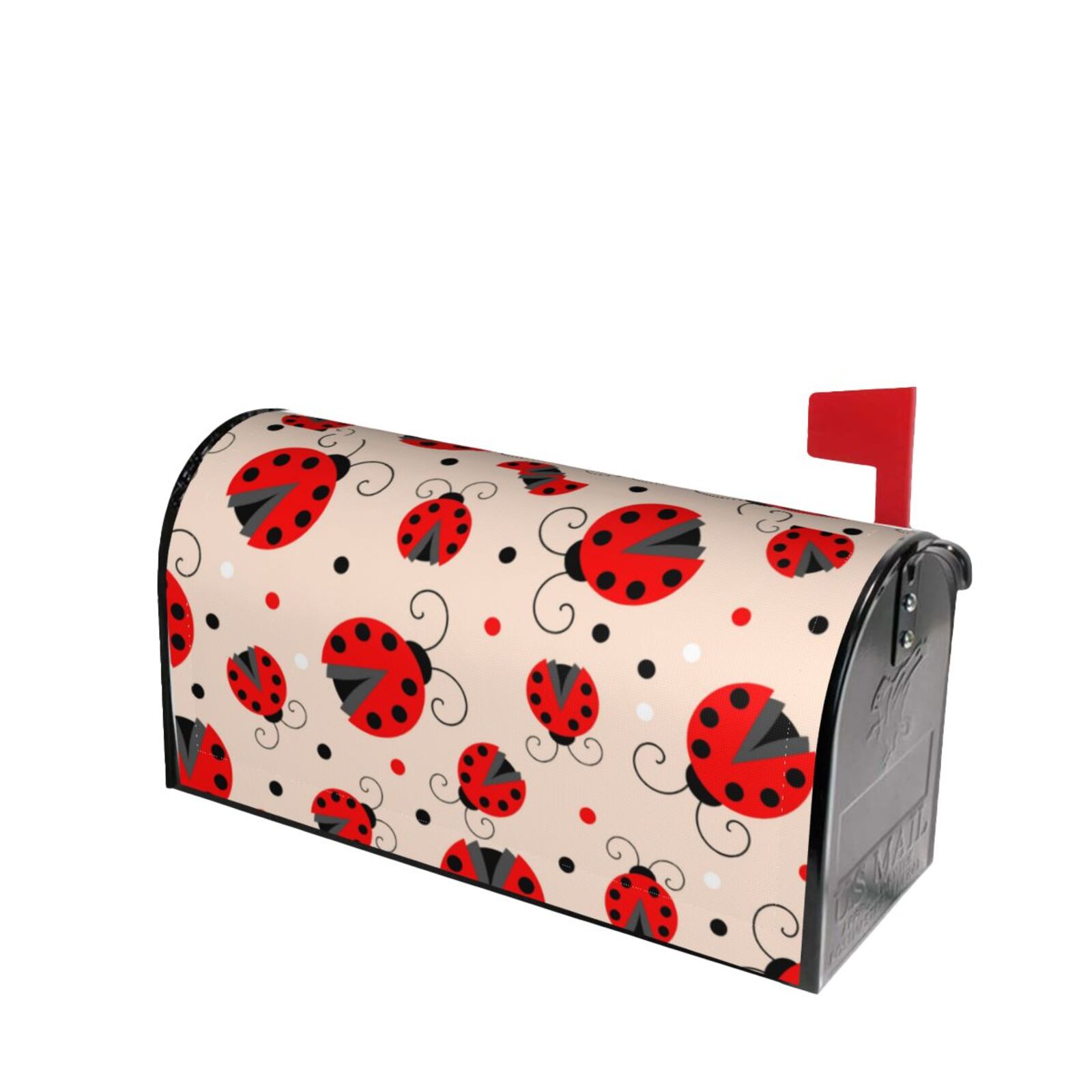 Daiia Red Ladybug Mailbox Cover , Magnetic Welcome Mailbox Wraps Post ...