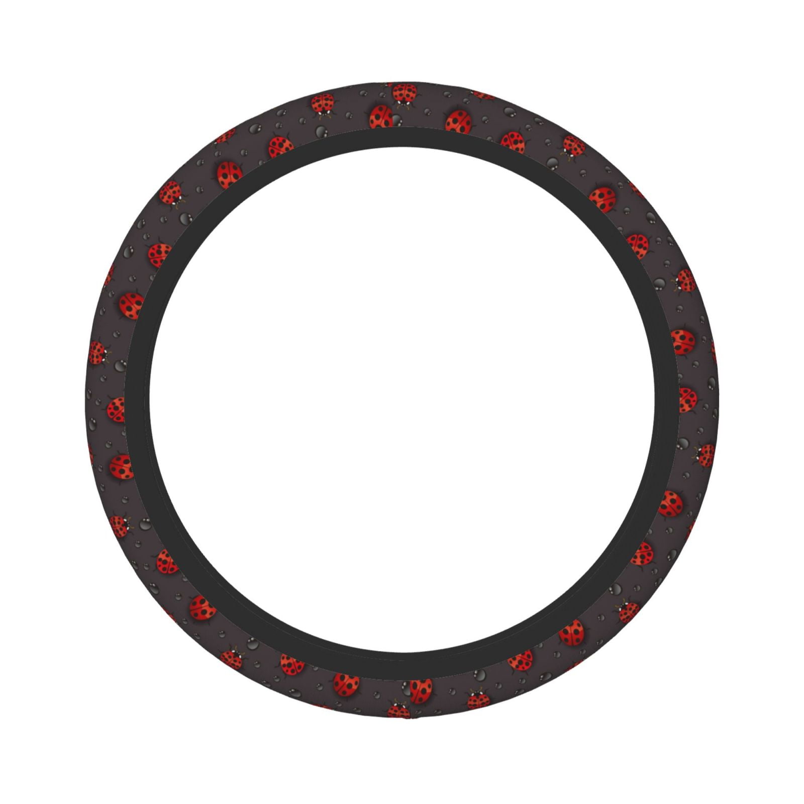 Daiia Red Ladybugs Steering Wheel Cover Auto Steering Wheel Covers ...