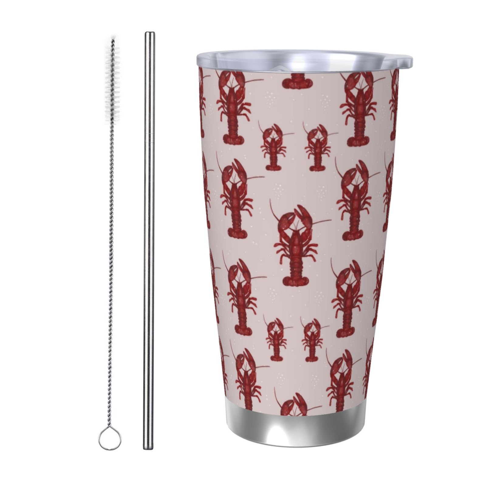Daiia Red Lobster With Claws Printed 20oz Insulated Coffee Cup with ...