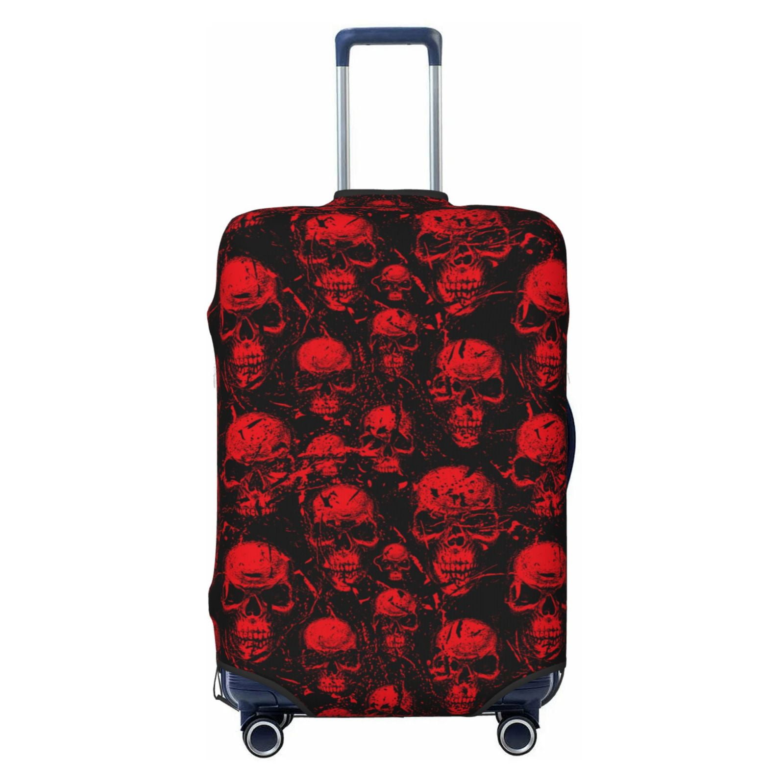Daiia Red Skulls Luggage Cover, Thickened Washable Travel Luggage ...