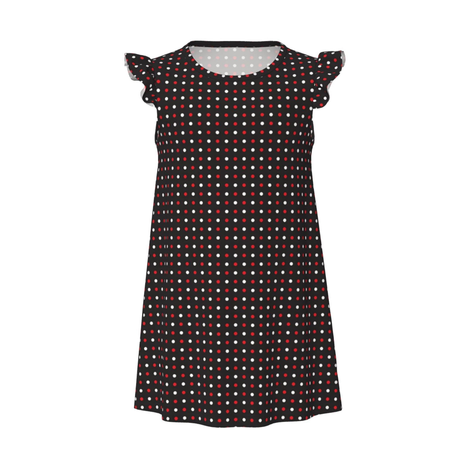 Daiia Red and white polka dots Girls Nightgowns, Unicorn Nightgown ...