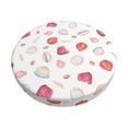 Daiia Red coral and scallop seashell Stool Covers Round,Round Bar Stool ...
