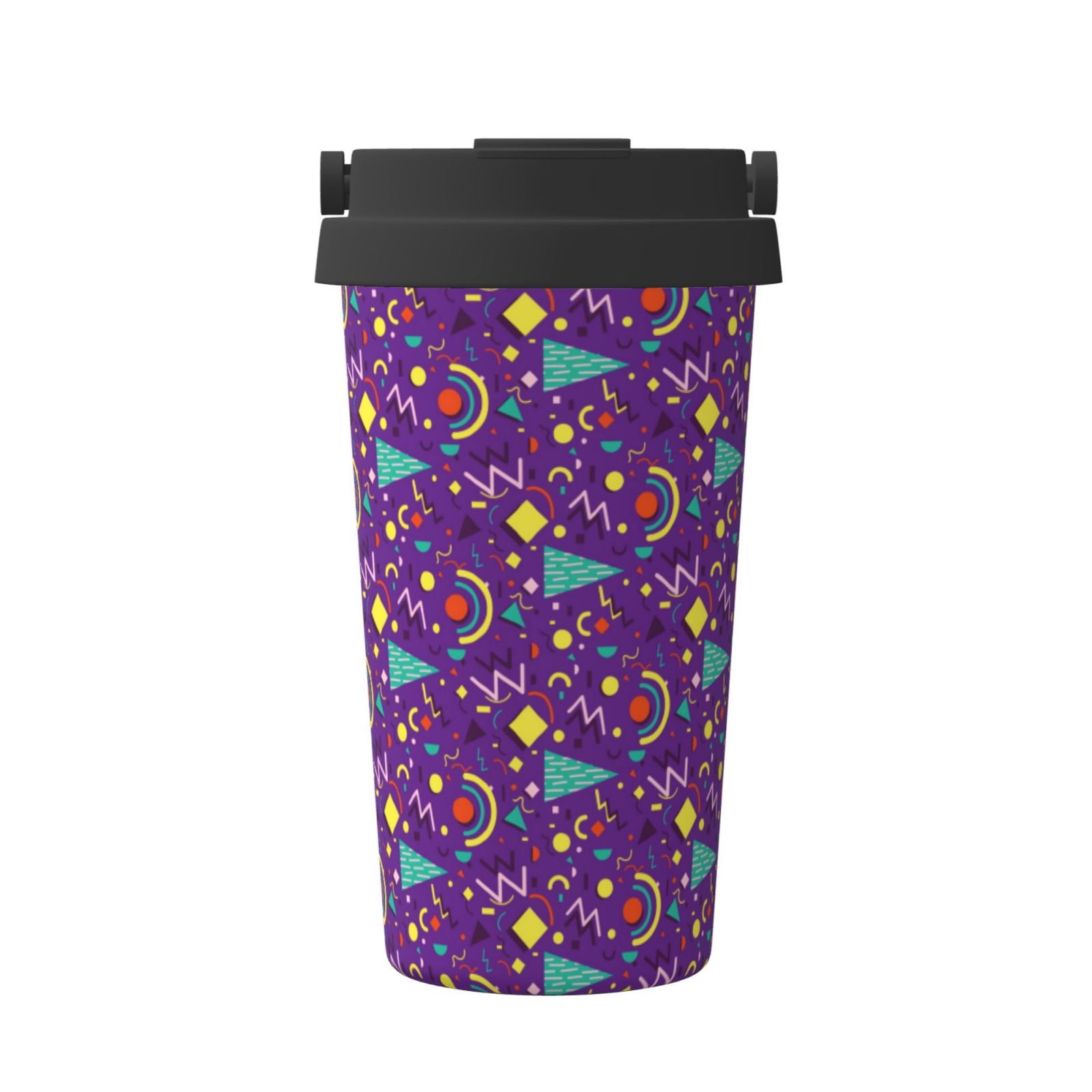 Daiia Retro 80s Style Printed Stainless Steel Tumbler with Lid and ...