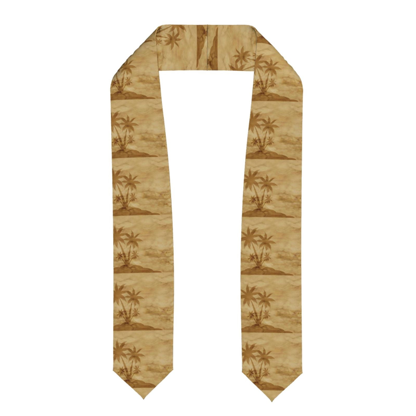 Daiia Retro Palm Tree Pattern Graduation Shawl Stole – Satin Graduation ...