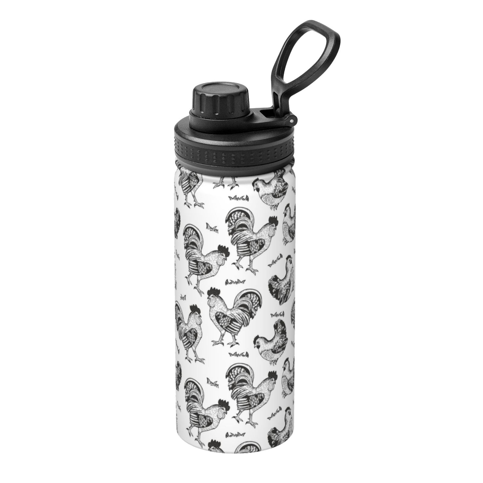 Daiia Retro Rooster Printed 18 OZ Sports Insulated Kettle Drinking Cup ...