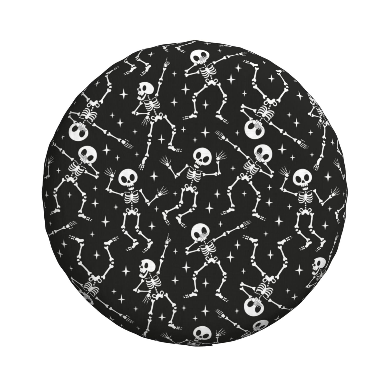 Daiia Retro Skeleton Dancing On Halloween Party Tire Covers , Travel ...