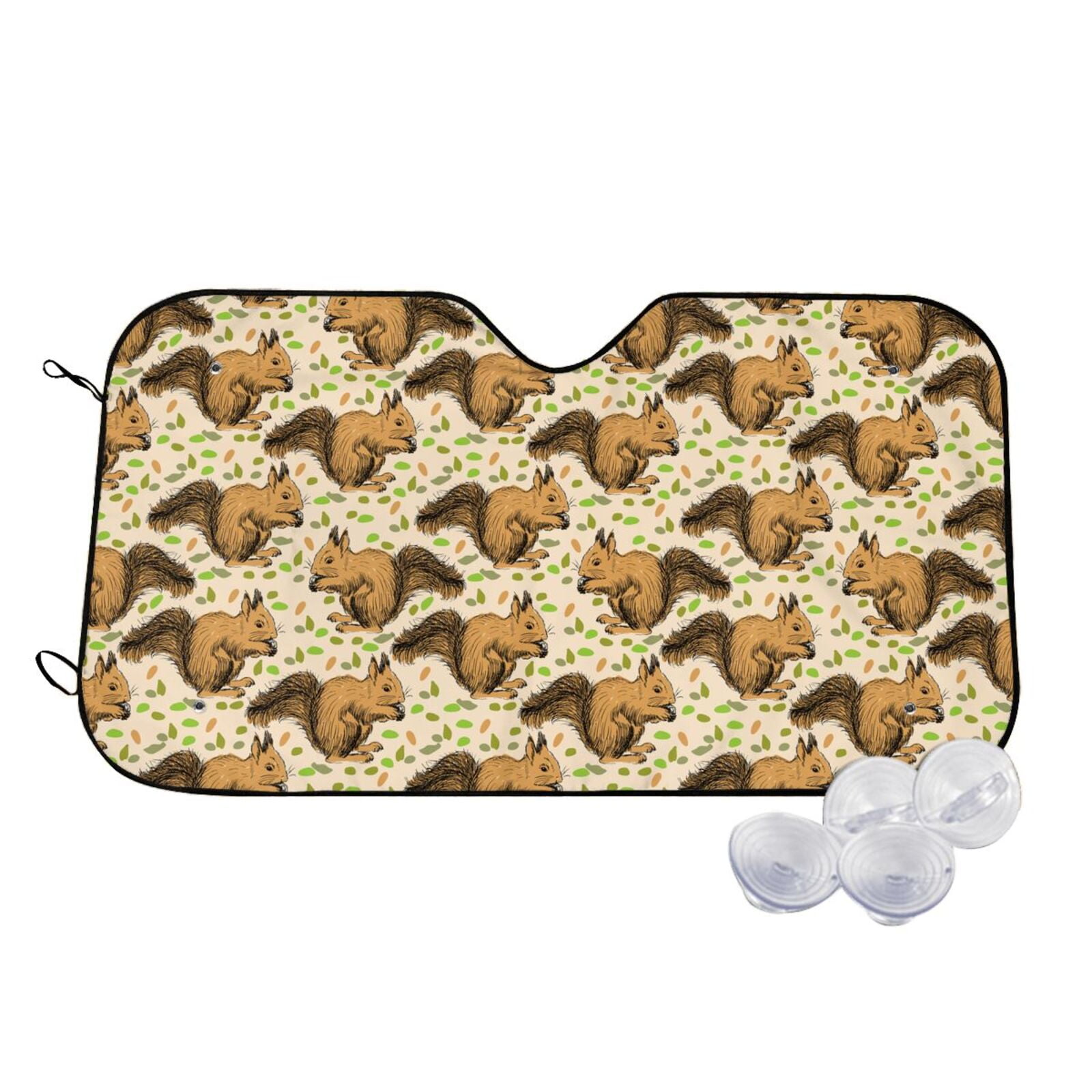 Daiia Retro Squirrel Windshield Sun Shade for Car SUV Truck (Small ...