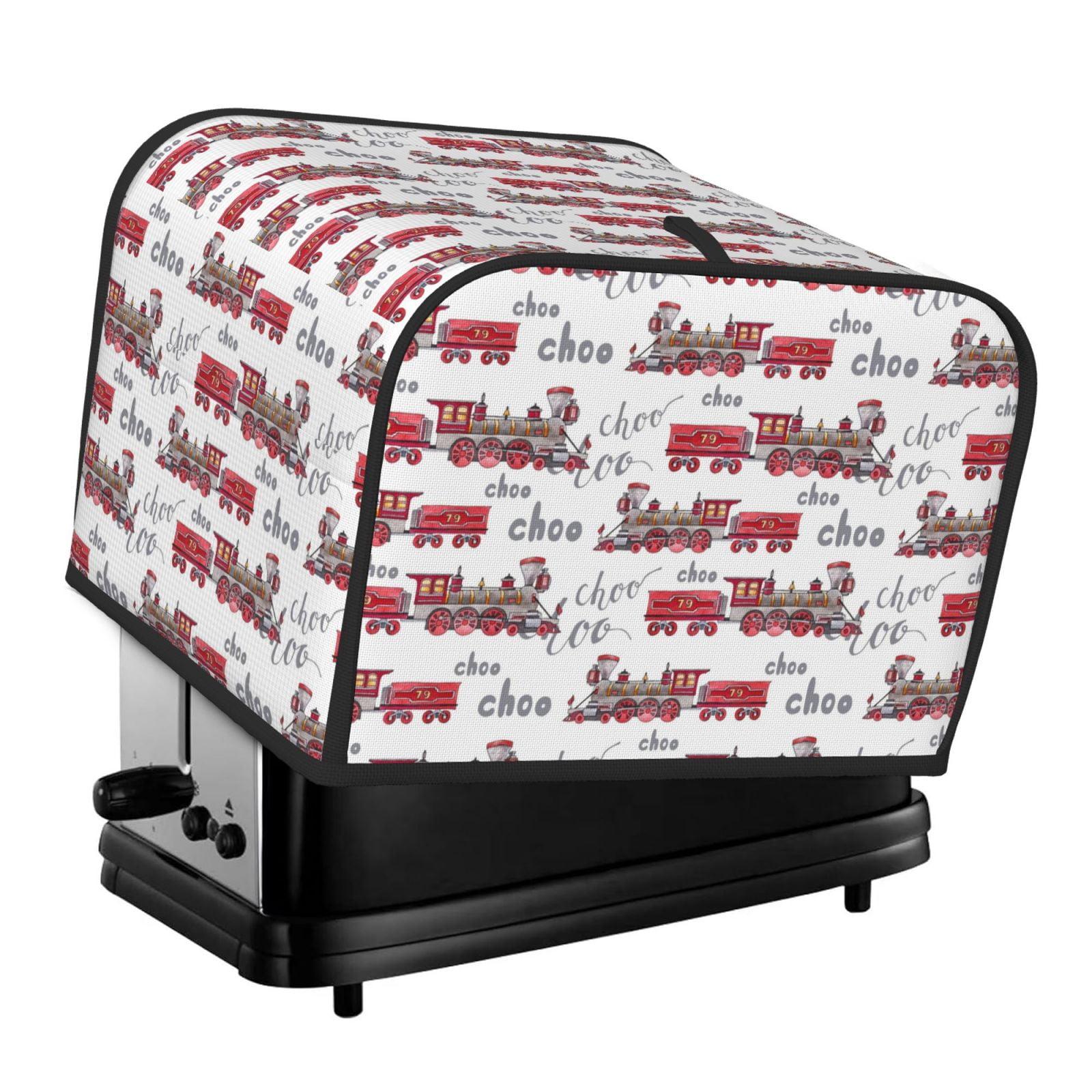 Daiia Retro Train Pattern 4 slice Toaster Cover, Toaster Appliance Dust ...