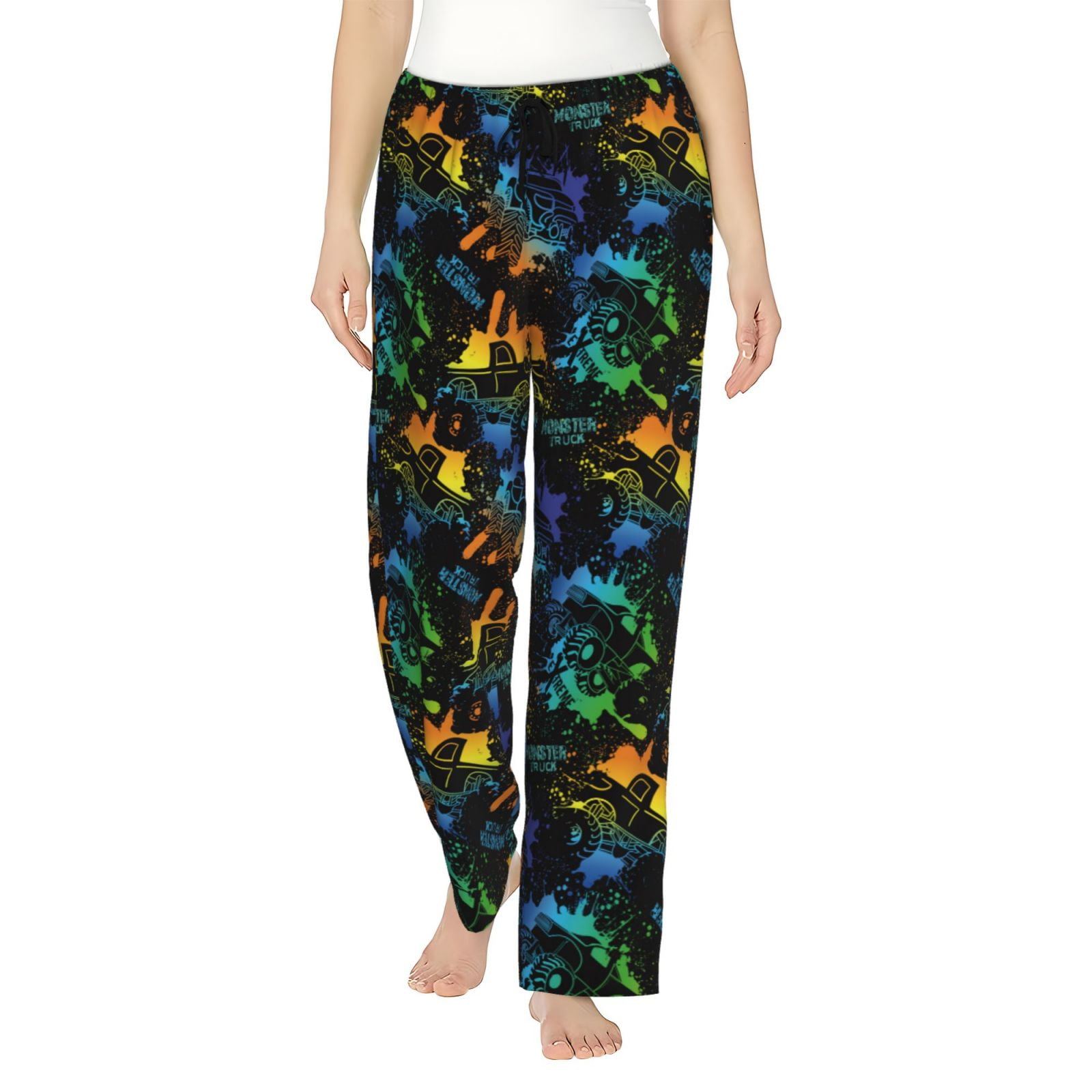 Daiia Retro Truck Women's Sleep Pant with Pockets and Drawstring,Pajama ...