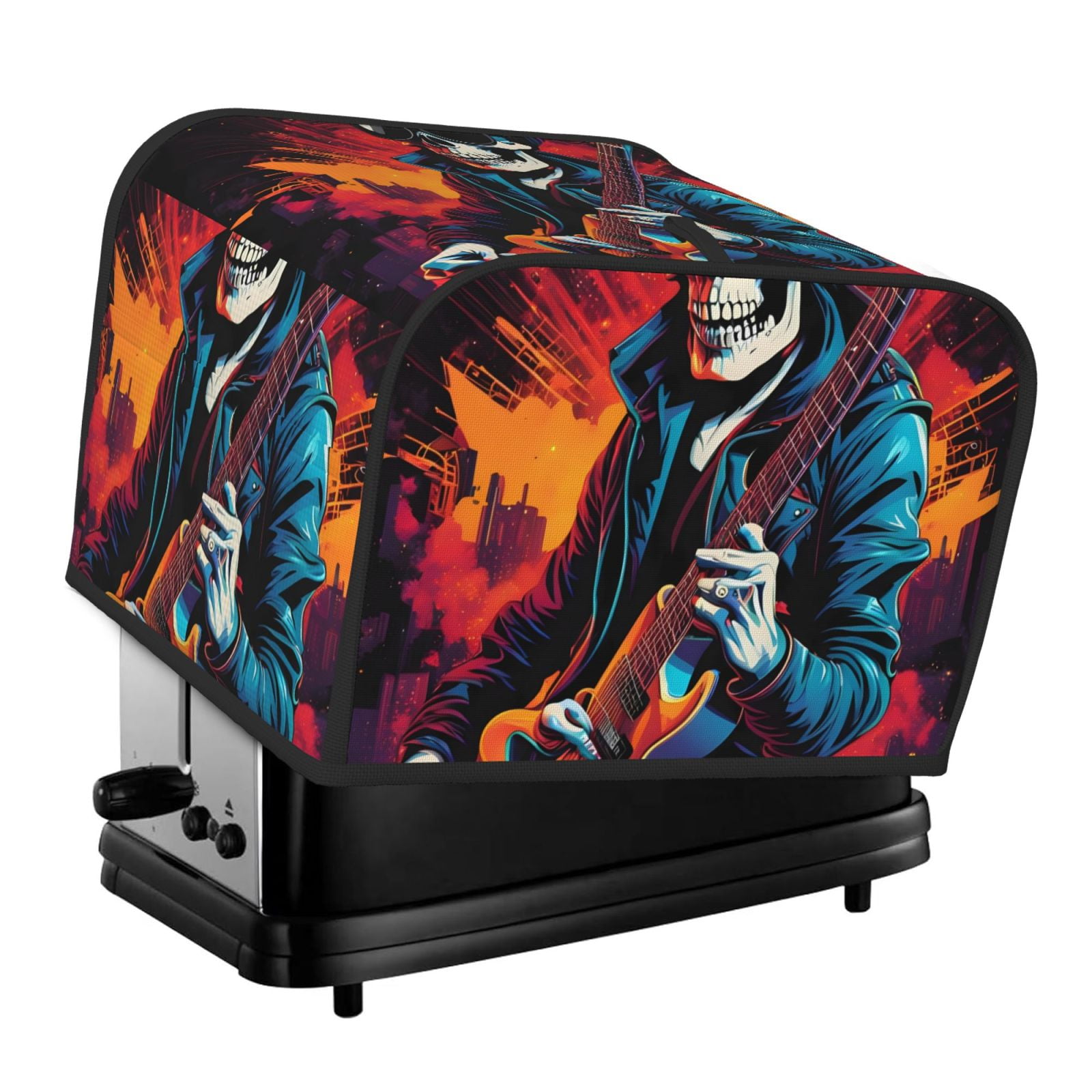 Daiia Rock Skull Singer Pattern 4 slice Toaster Cover, Toaster ...