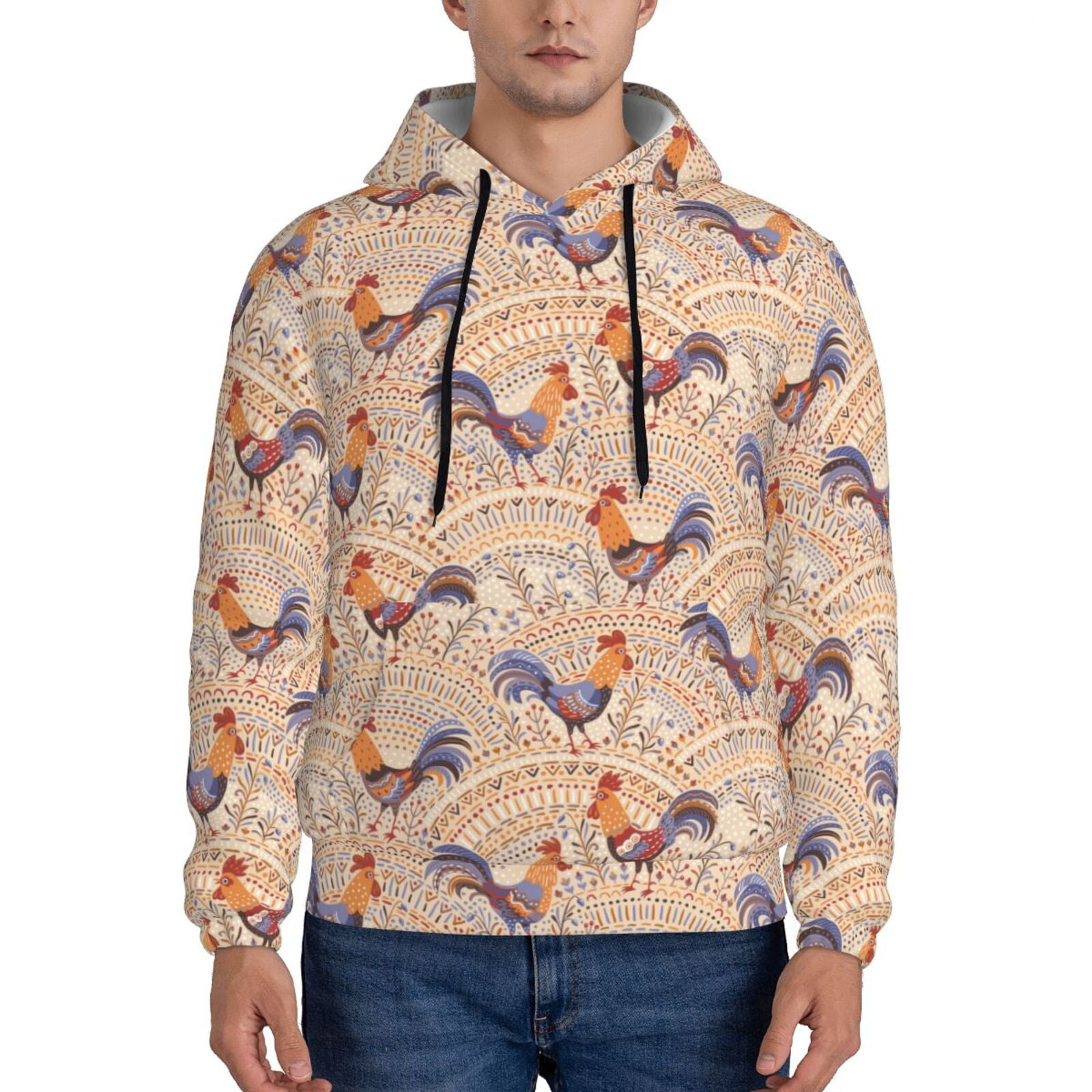 Daiia Roosters In Floral for Men's Fashion Hoodies & Sweatshirts with ...