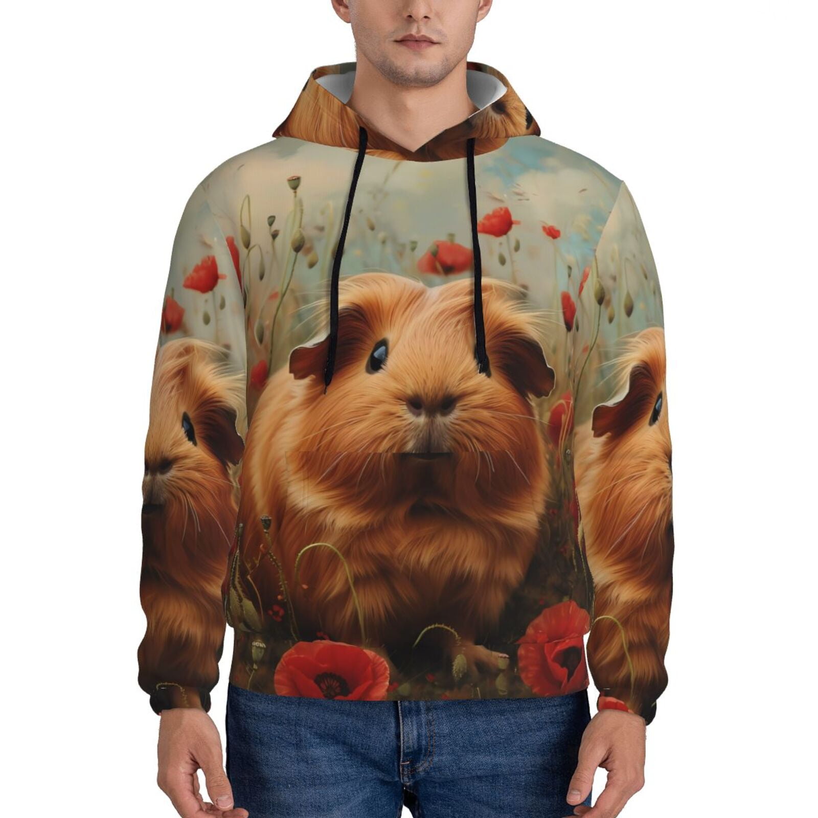 Daiia Rose Cute Guinea Pig for Men's Fashion Hoodies & Sweatshirts with ...