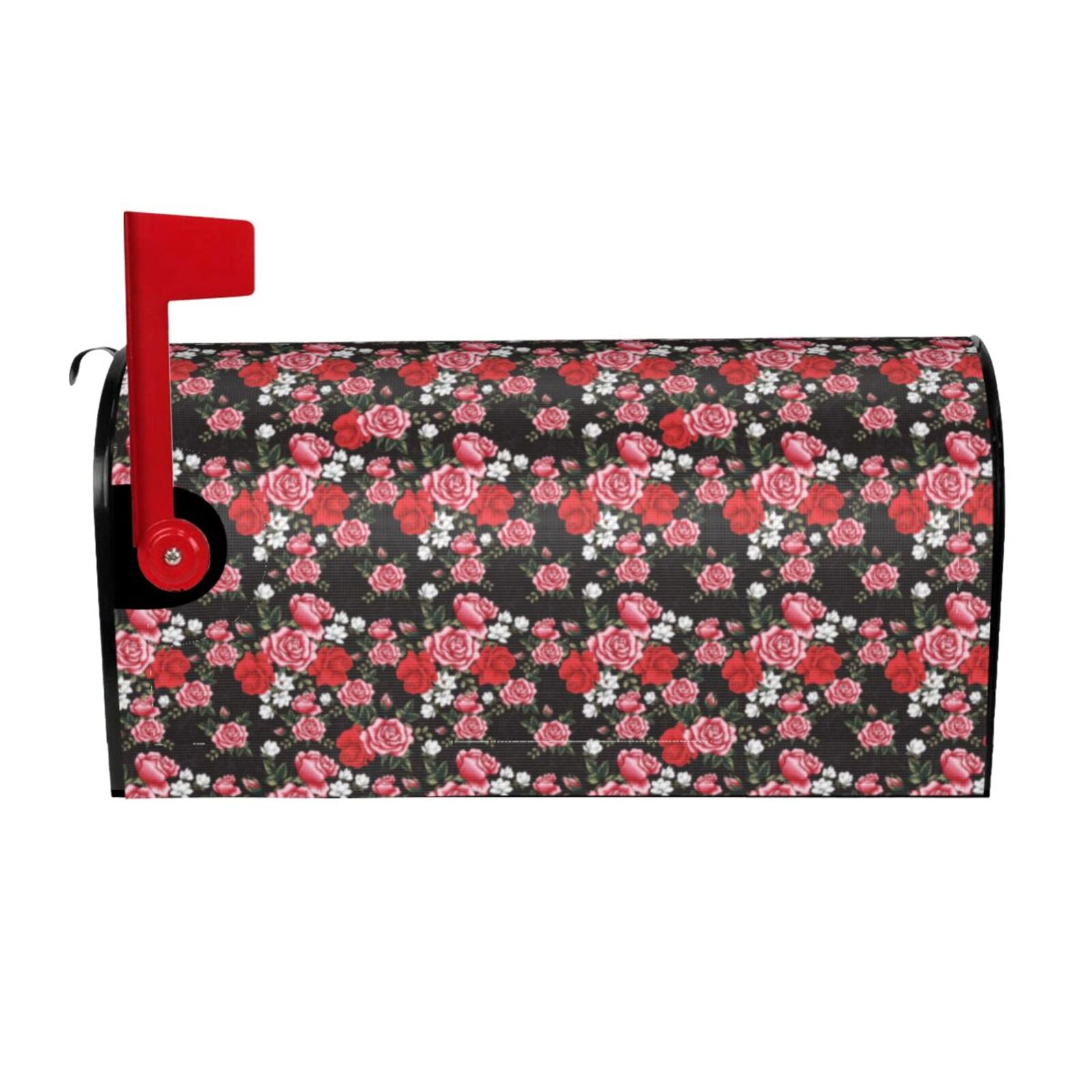 Daiia Rose Flowers Mailbox Cover , Magnetic Welcome Mailbox Wraps Post ...