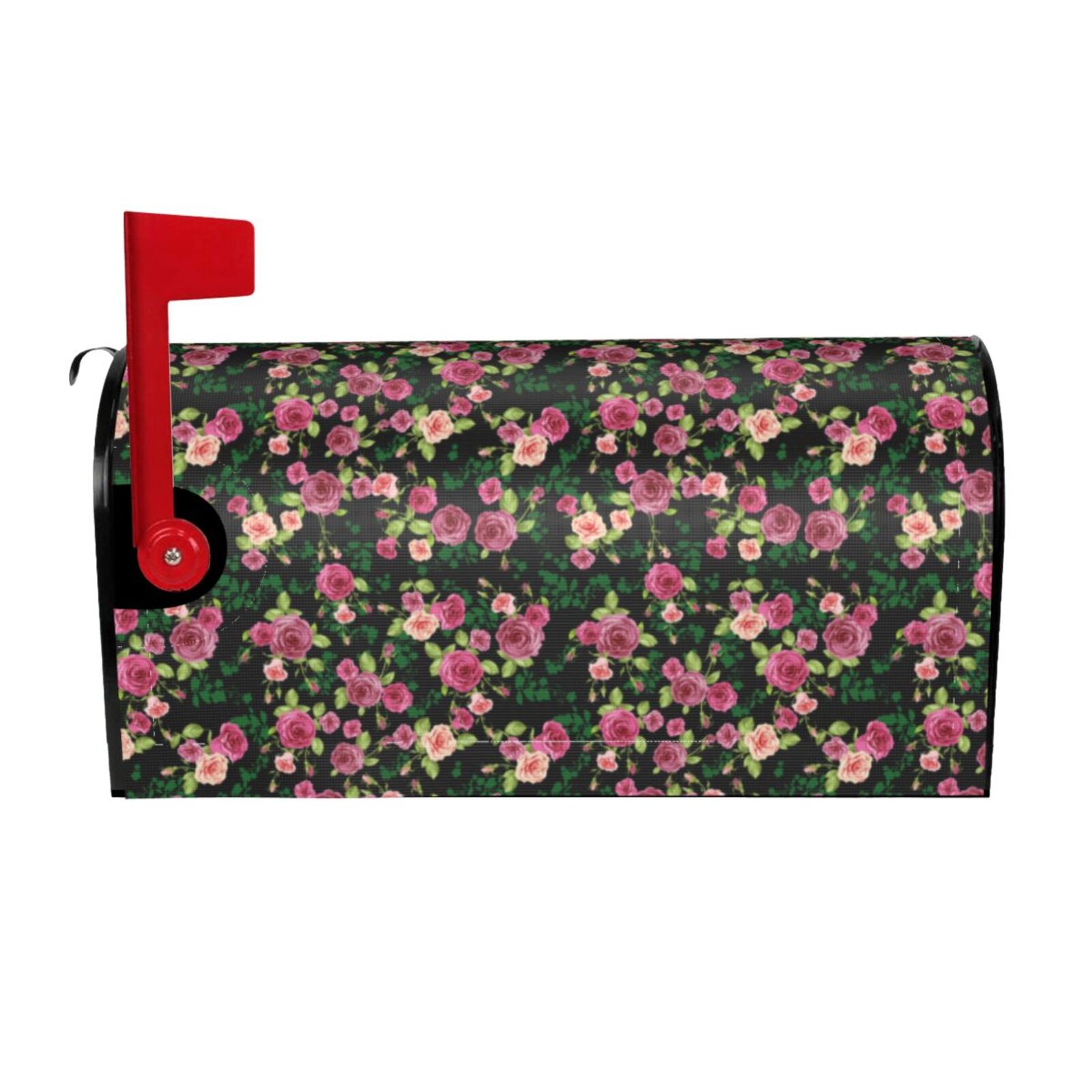 Daiia Rose Flowers Mailbox Cover , Magnetic Welcome Mailbox Wraps Post ...