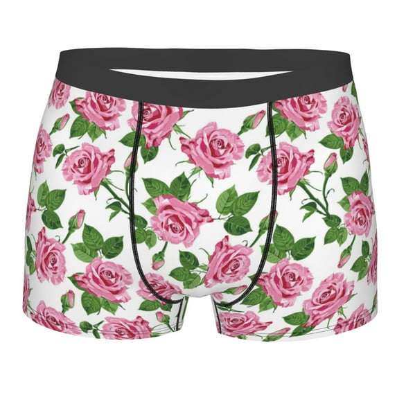 Daiia Rose Flowers Men's Underwear Boxer Briefs, Cotton Stretch ...