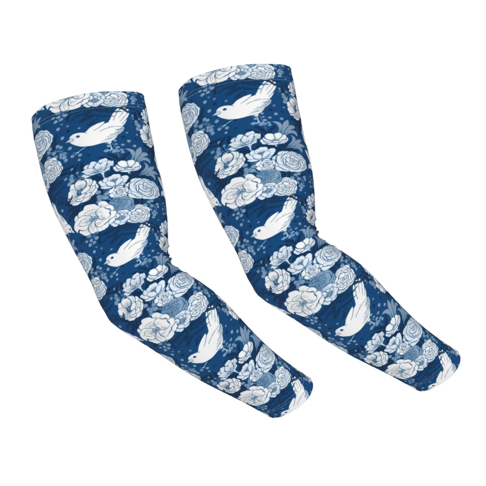 Daiia Rose Flowers UV Sun Protection Arm Sleeves - Cooling Compression ...