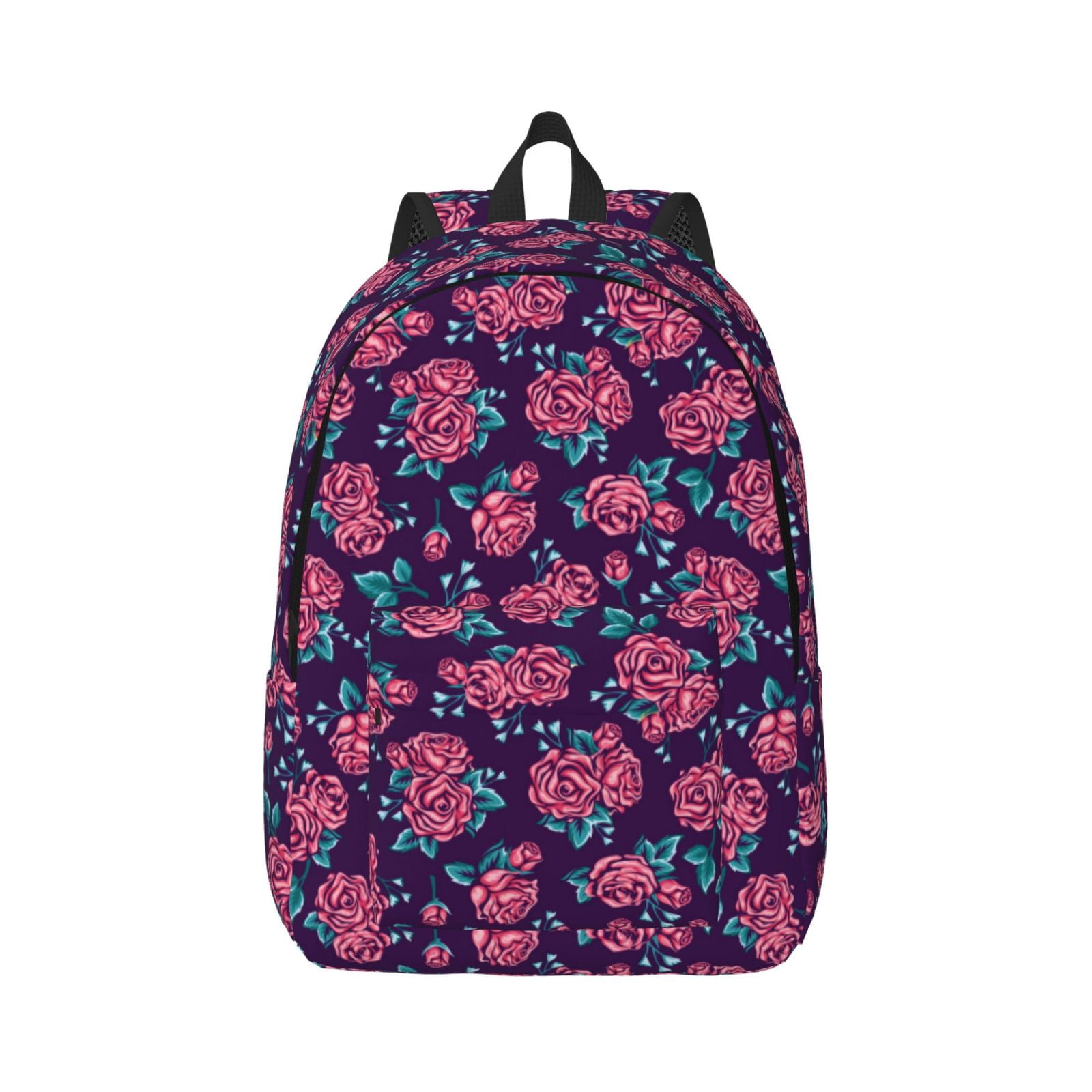 Daiia Rose Flowers Vintage Canvas Backpack for Men and Women ,Hiking ...