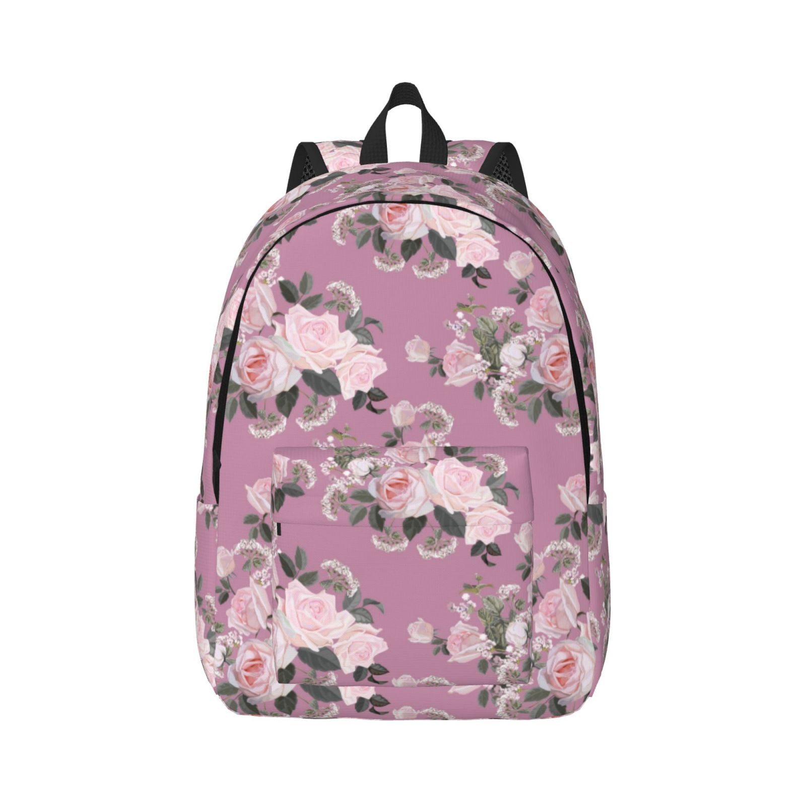 Daiia Rose Flowers Vintage Canvas Backpack for Men and Women ,Hiking ...