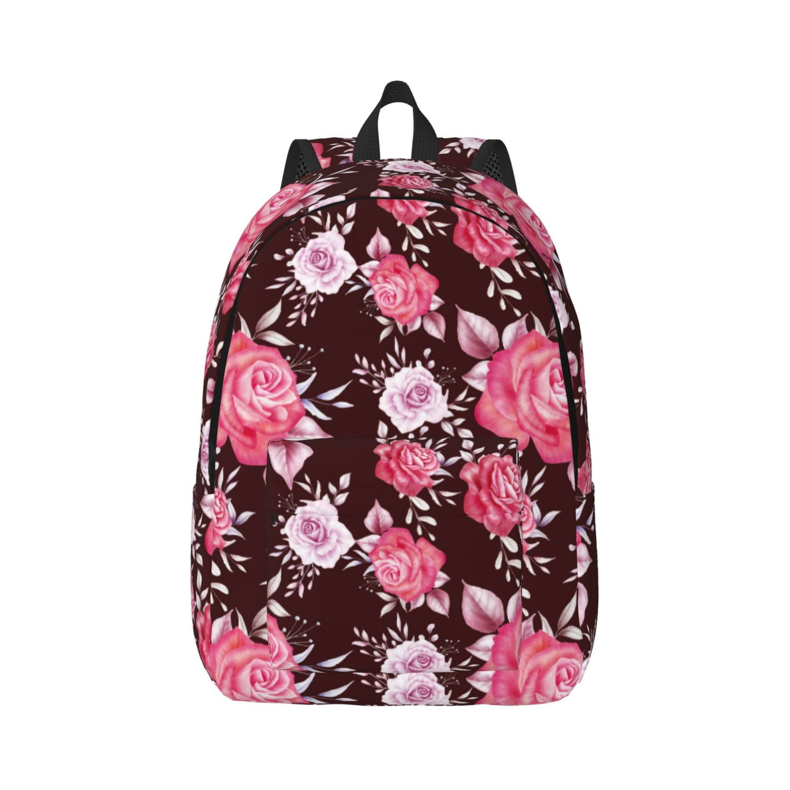 Daiia Rose Flowers Vintage Canvas Backpack for Men and Women ,Hiking ...