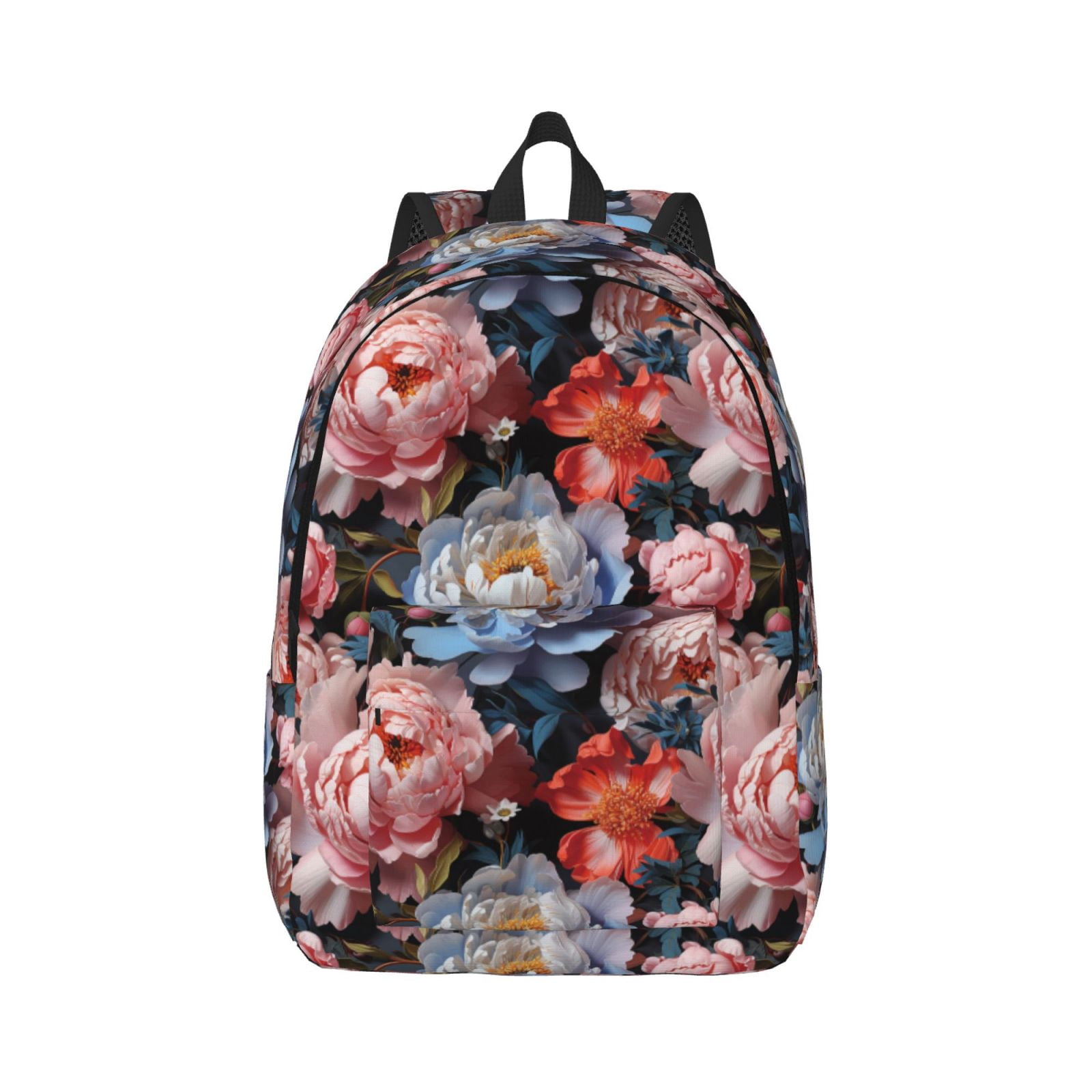 Daiia Rose Flowers Vintage Canvas Backpack for Men and Women ,Hiking ...
