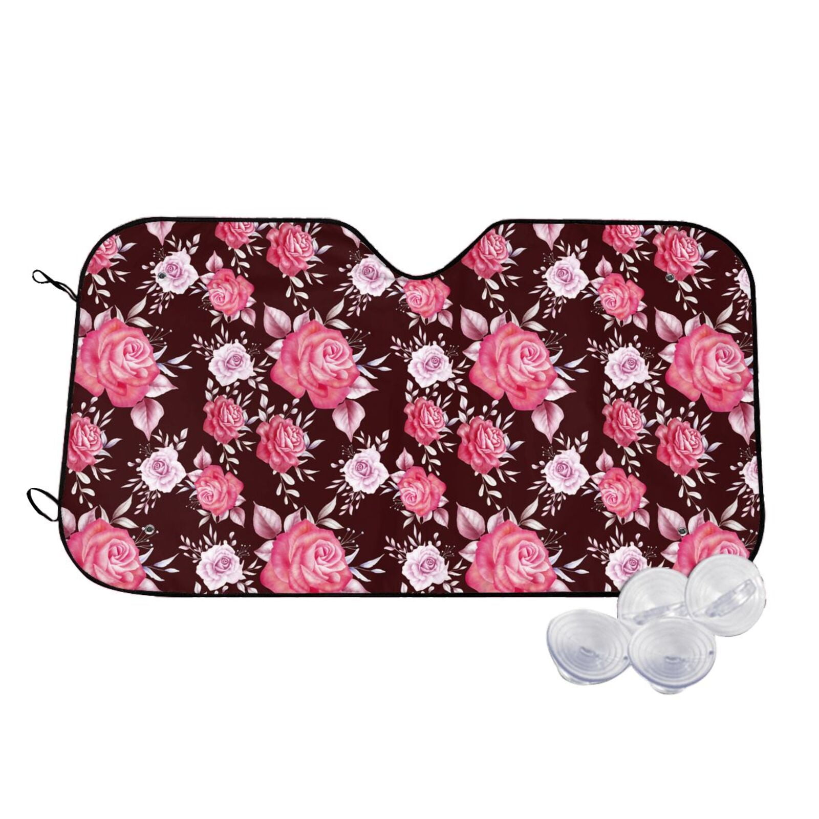 Daiia Rose Flowers Windshield Sun Shade for Car SUV Truck ( ), Car Sun ...